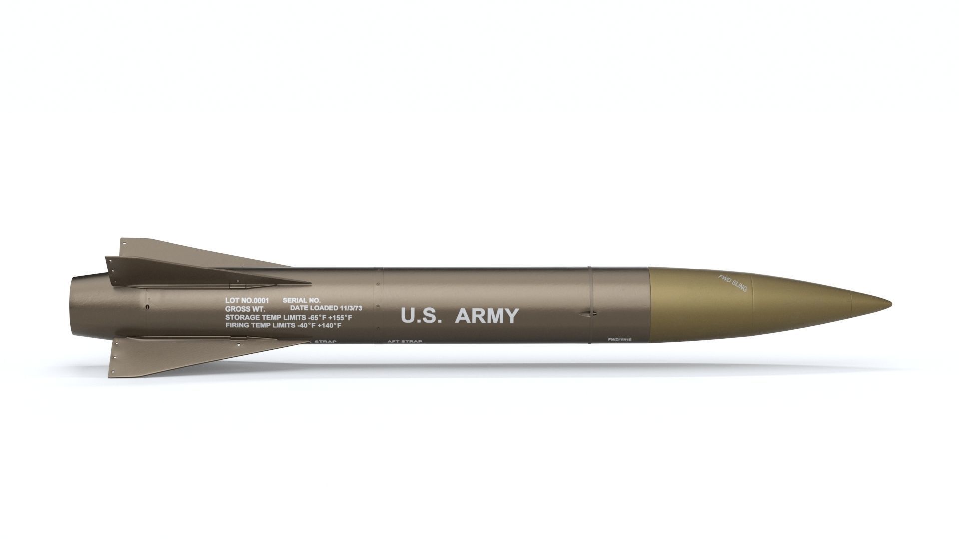 MGM-52 Lance Tactical Ballistic Missile 3D model | CGTrader
