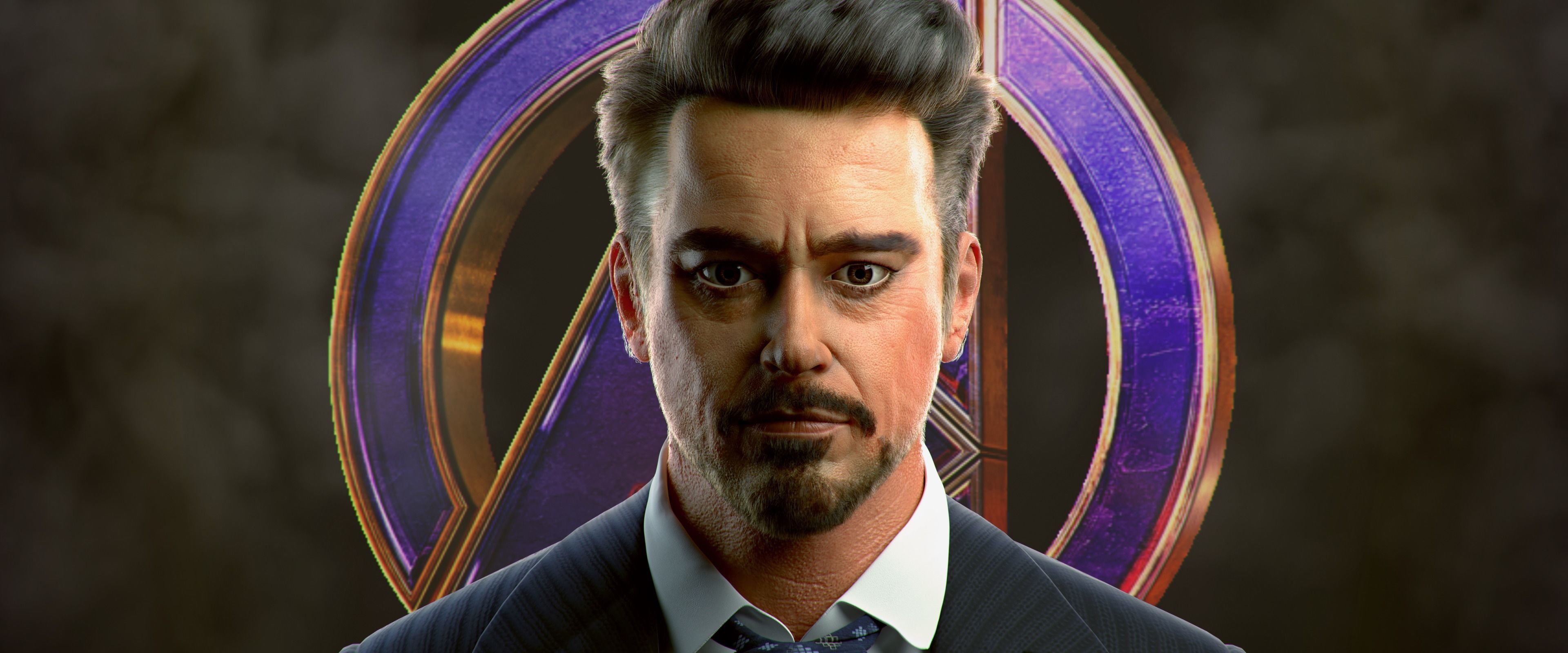 3D model Tony stark Ironman lowpoly realistic bust VR / AR / low-poly ...