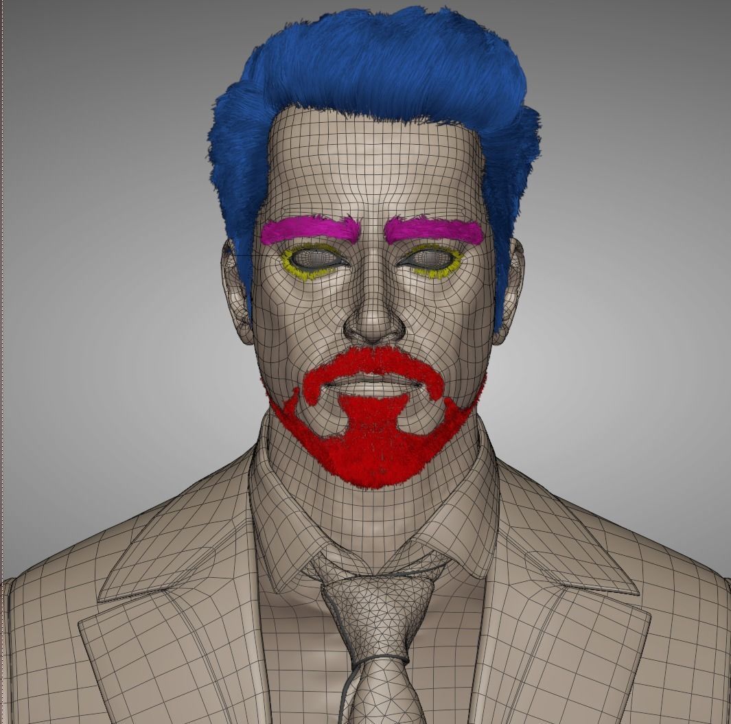 3D model Tony stark Ironman lowpoly realistic bust VR / AR / low-poly ...