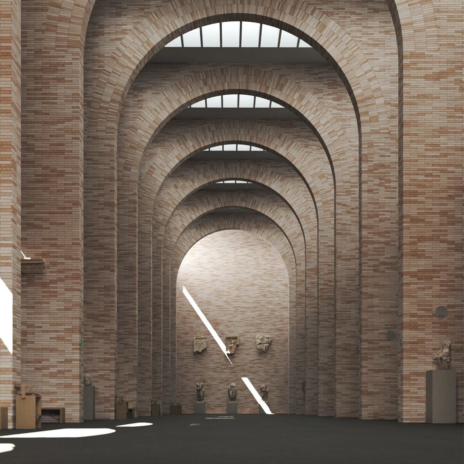 National Museum of Roman Art in Merida - Art gallery - Moneo 3D model ...