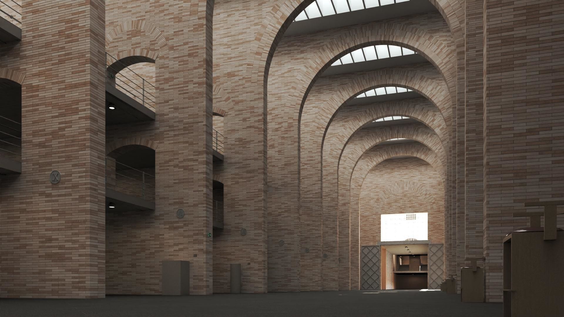National Museum of Roman Art in Merida - Art gallery - Moneo 3D model ...