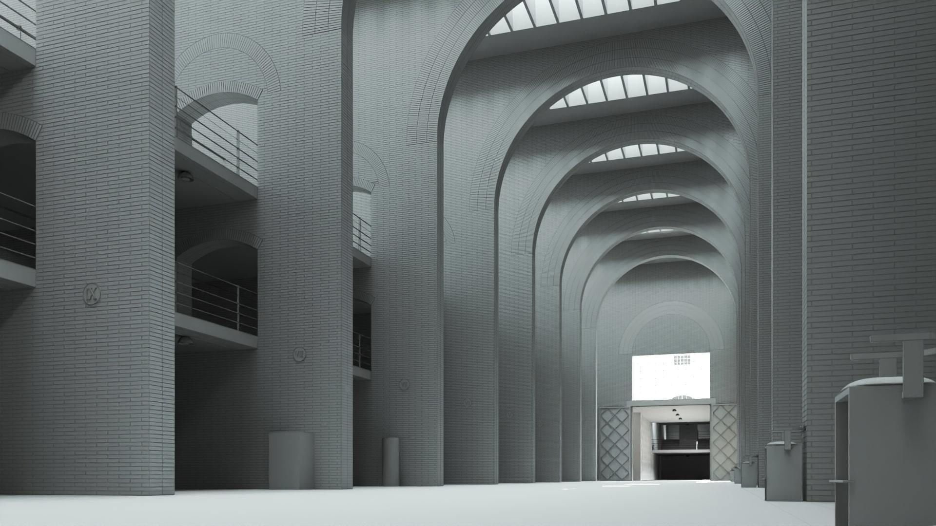 National Museum of Roman Art in Merida - Art gallery - Moneo 3D model ...