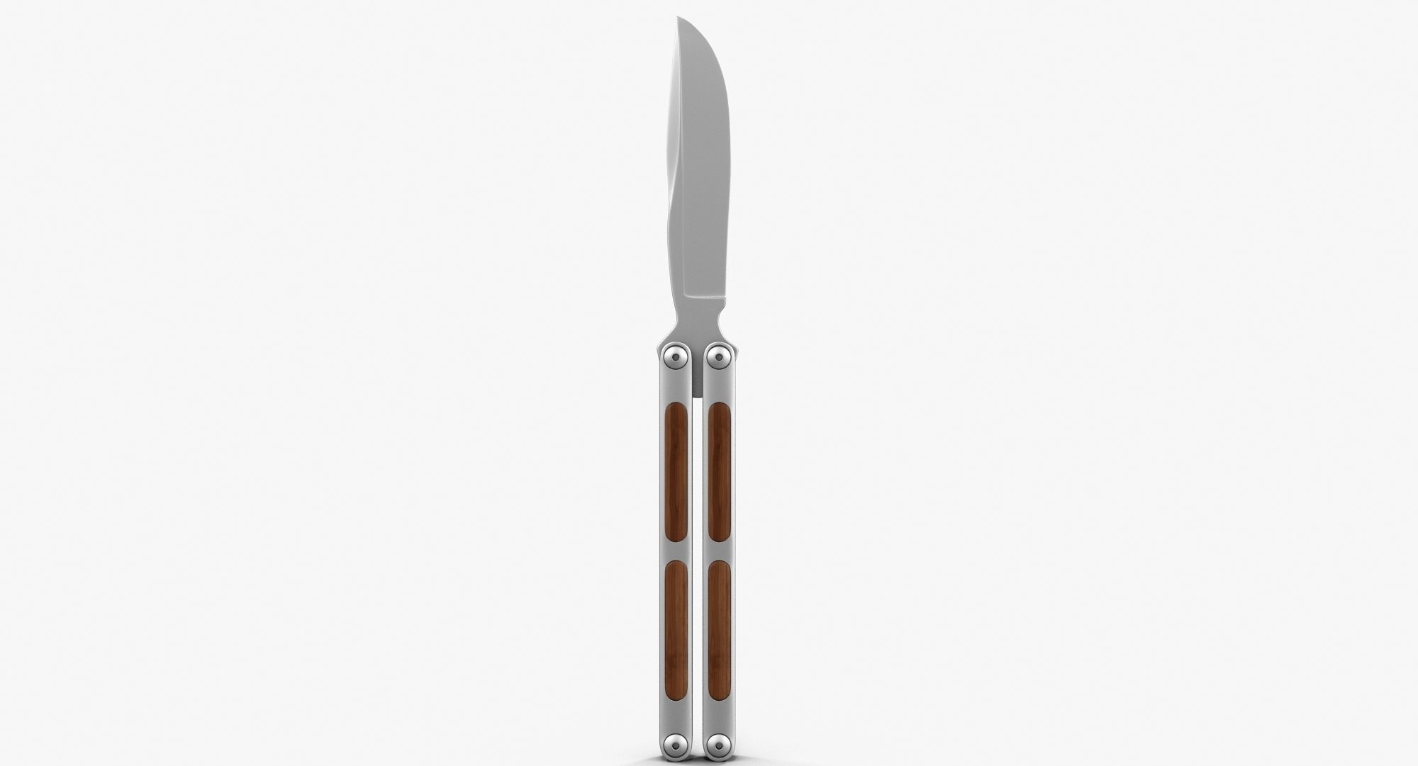 3D model Balisong Butterfly Knife Wooden Handle VR / AR / low-poly ...