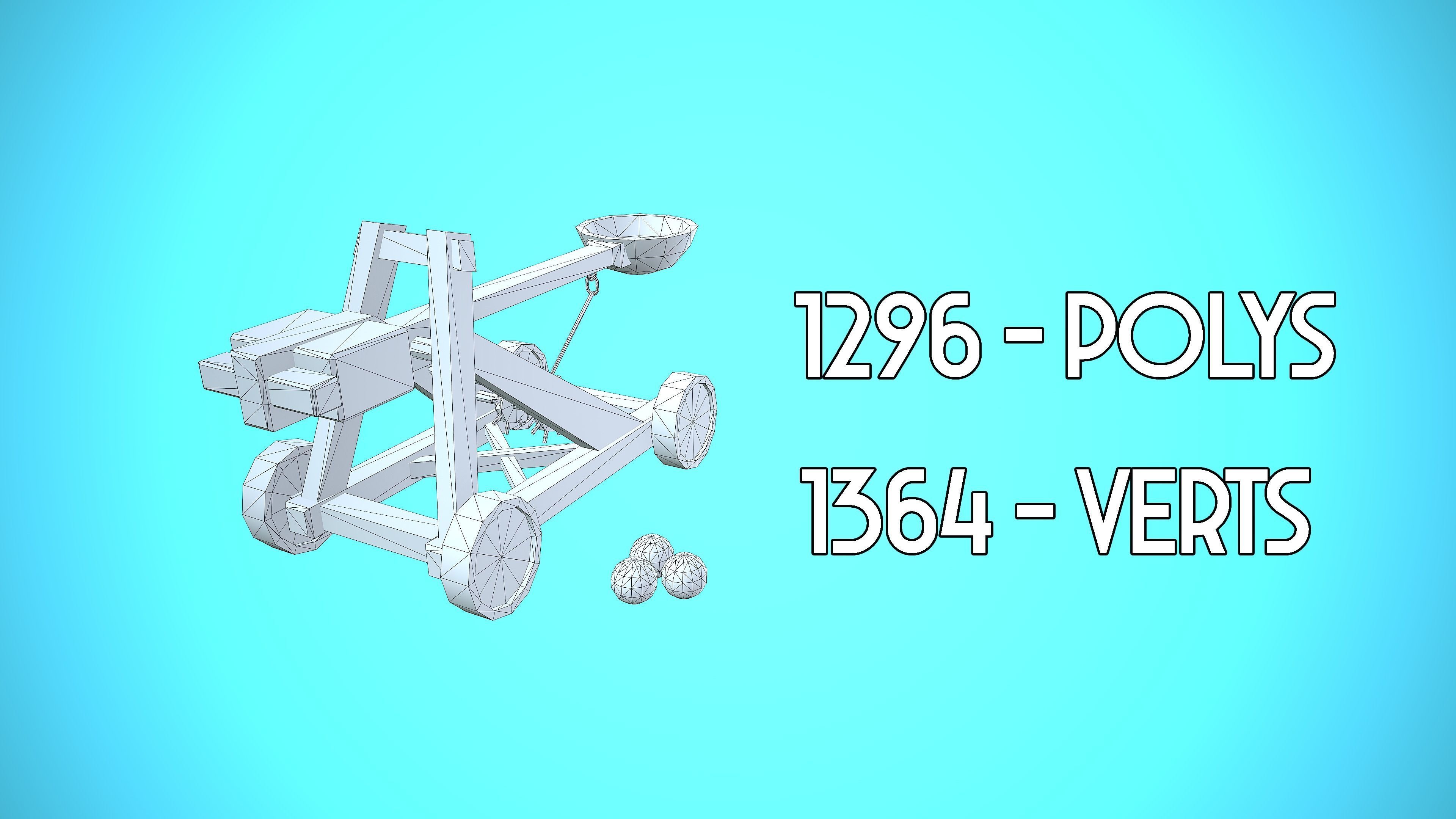 3D model CATAPULT MEDIEVAL CARTOON STYLIZED VR / AR / low-poly | CGTrader