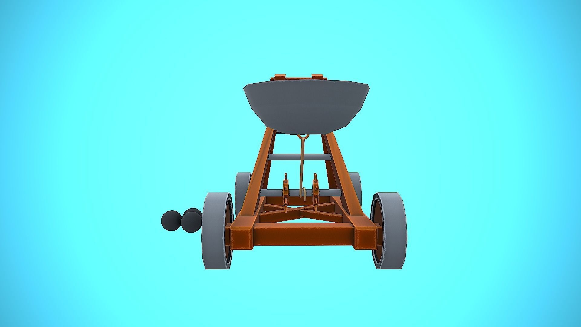 3D model CATAPULT MEDIEVAL CARTOON STYLIZED VR / AR / low-poly | CGTrader