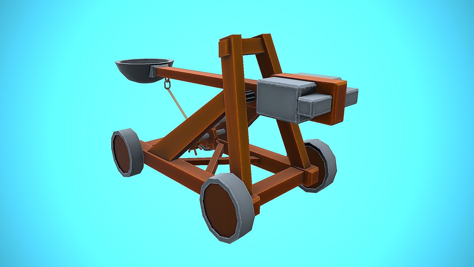 3D model CATAPULT MEDIEVAL CARTOON STYLIZED VR / AR / low-poly | CGTrader