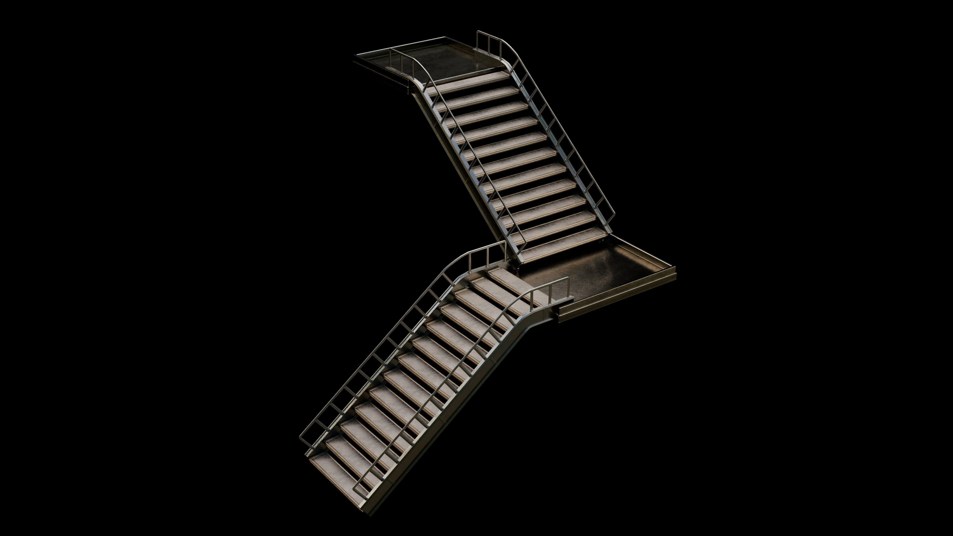 3D model 3 Metal Stair VR / AR / low-poly | CGTrader