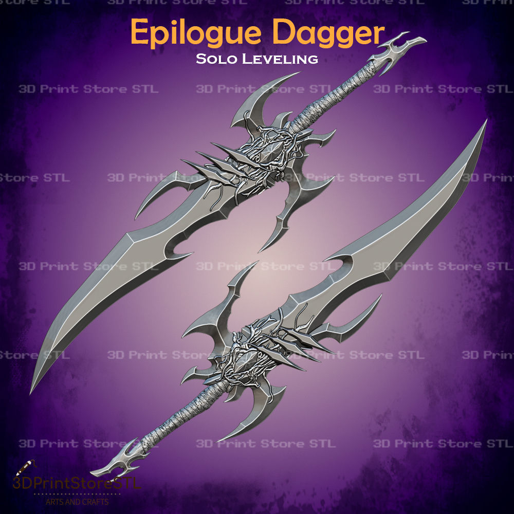 Epilogue Dagger Cosplay Solo Leveling - STL File 3D model 3D printable ...