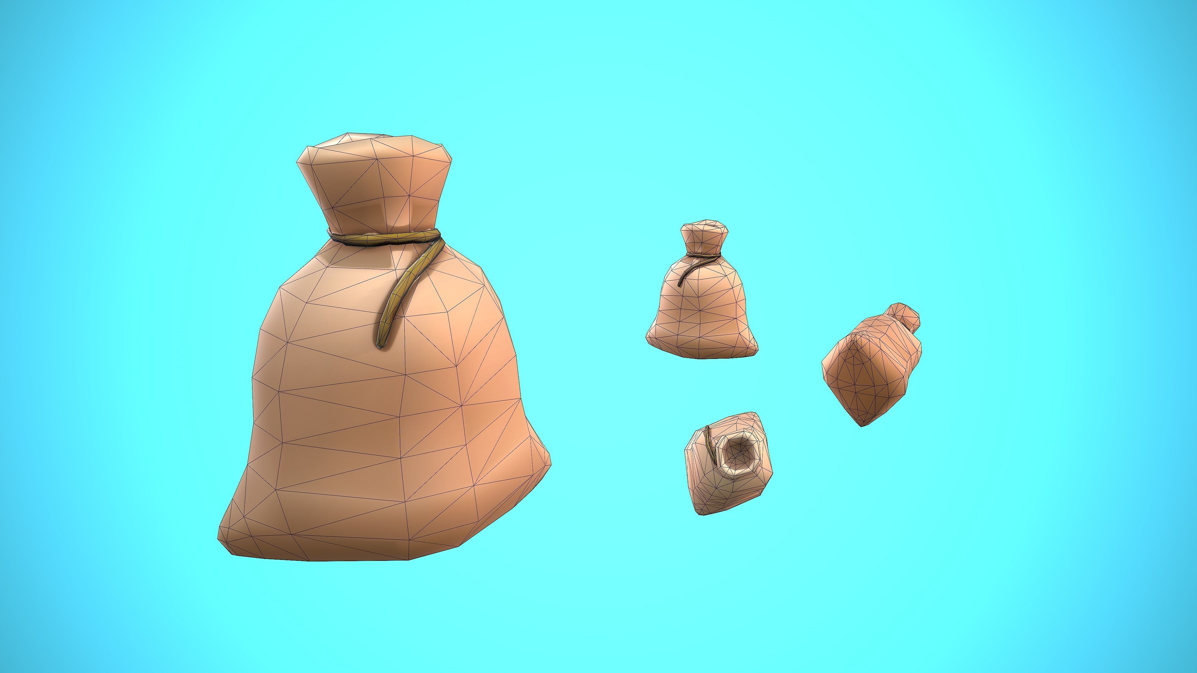 3D model SACK CARTOON STYLIZED VR / AR / low-poly | CGTrader