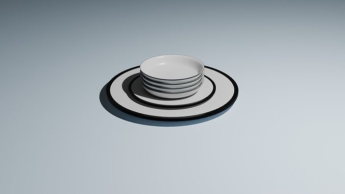 3D model 12pc Dishes Asset Pack VR / AR / low-poly | CGTrader