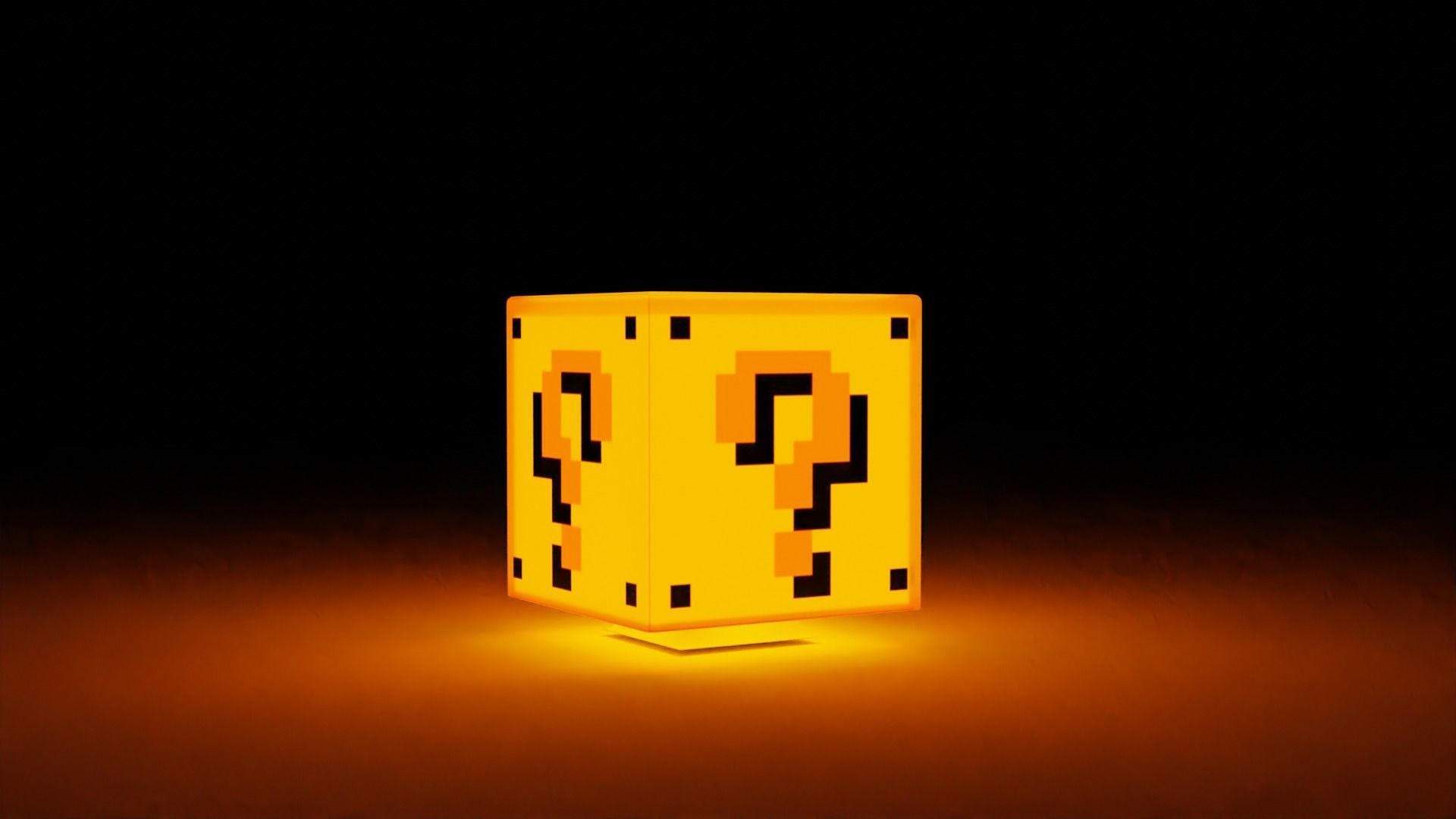 8 Bit Question Block Lamp free 3D model | CGTrader