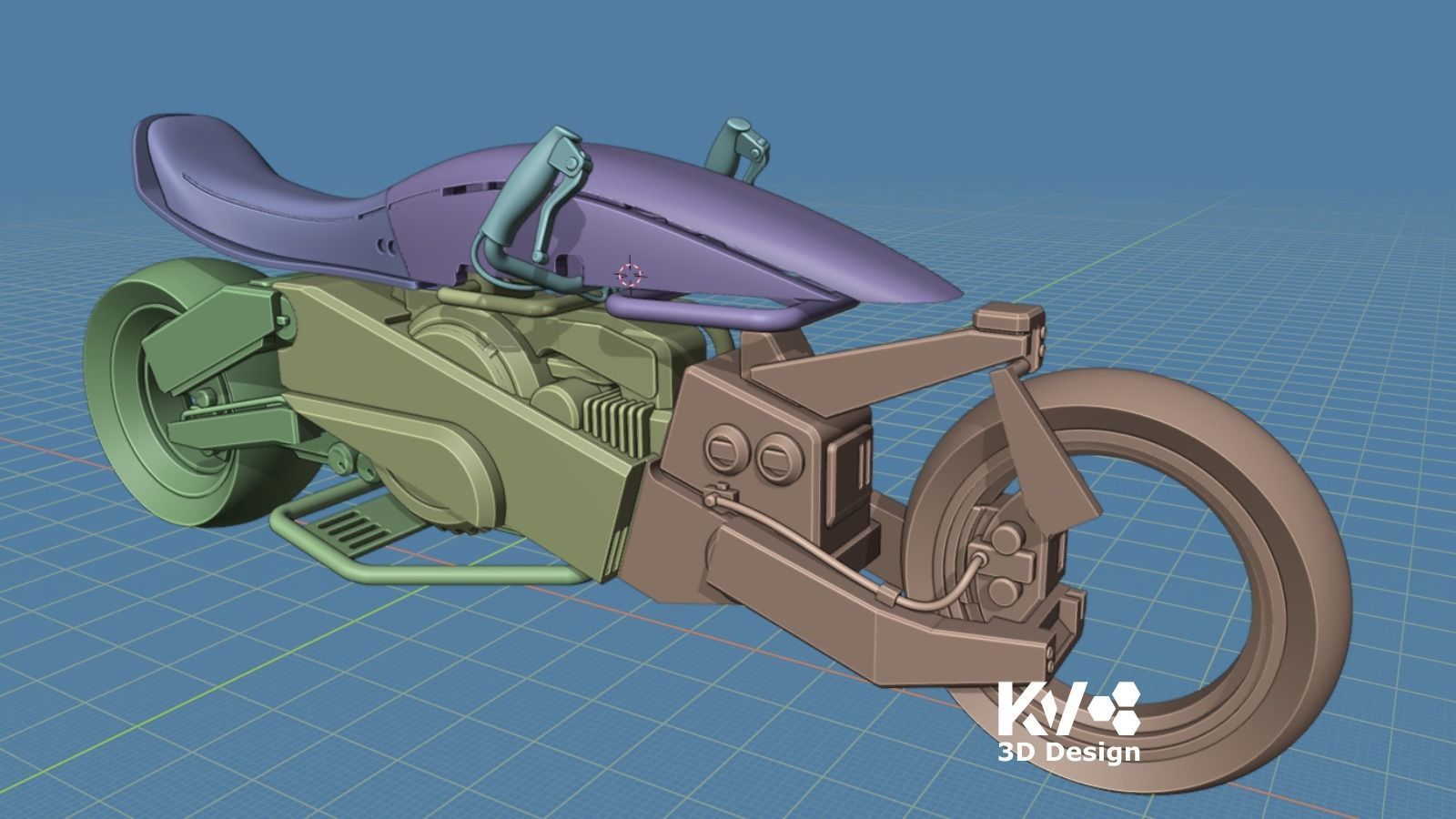 KV-Syd Mead Motorcycle 3D model 3D printable | CGTrader