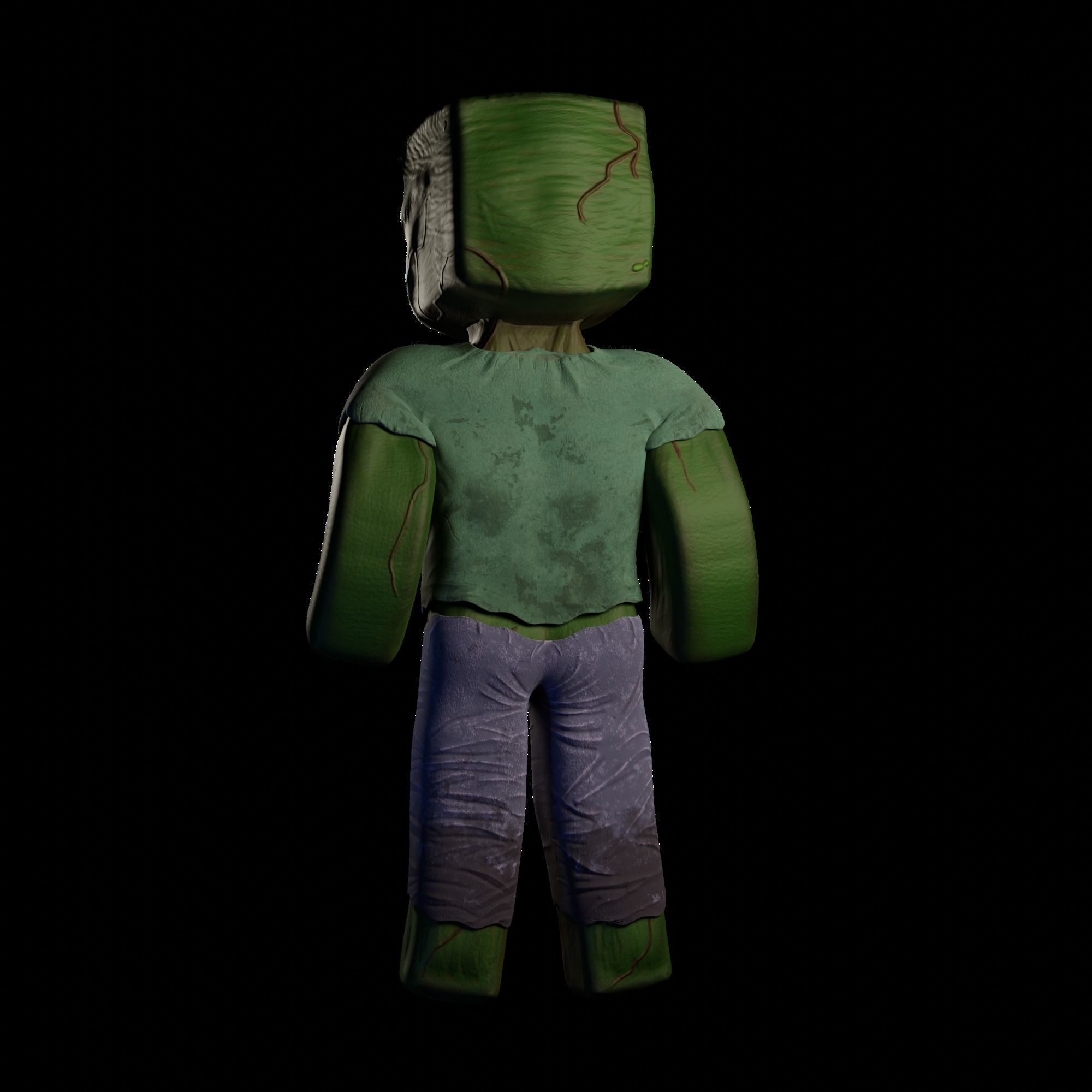 3D model Zombie Minecraft VR / AR / low-poly | CGTrader
