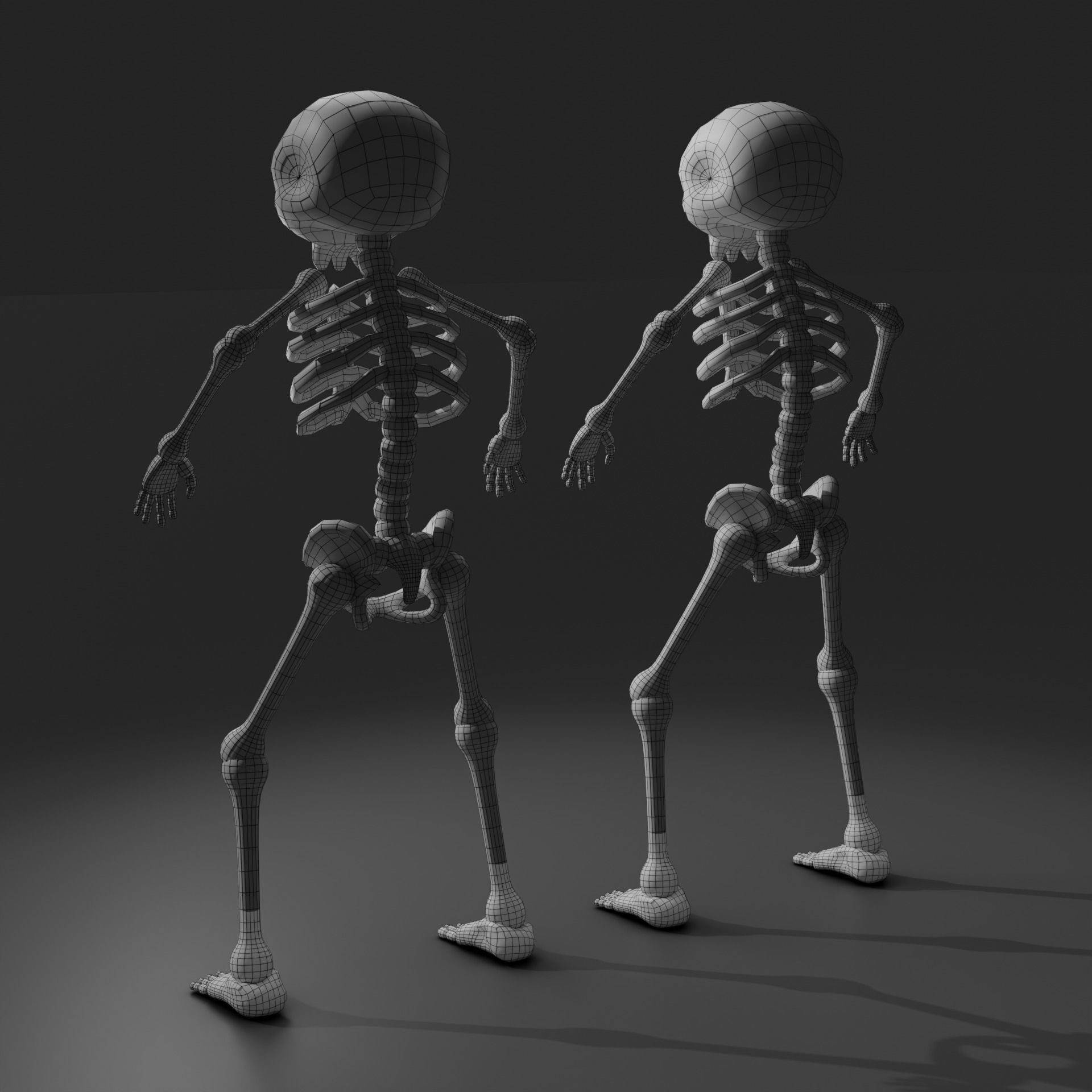 Skeleton Monster - Rigged 3D model rigged | CGTrader