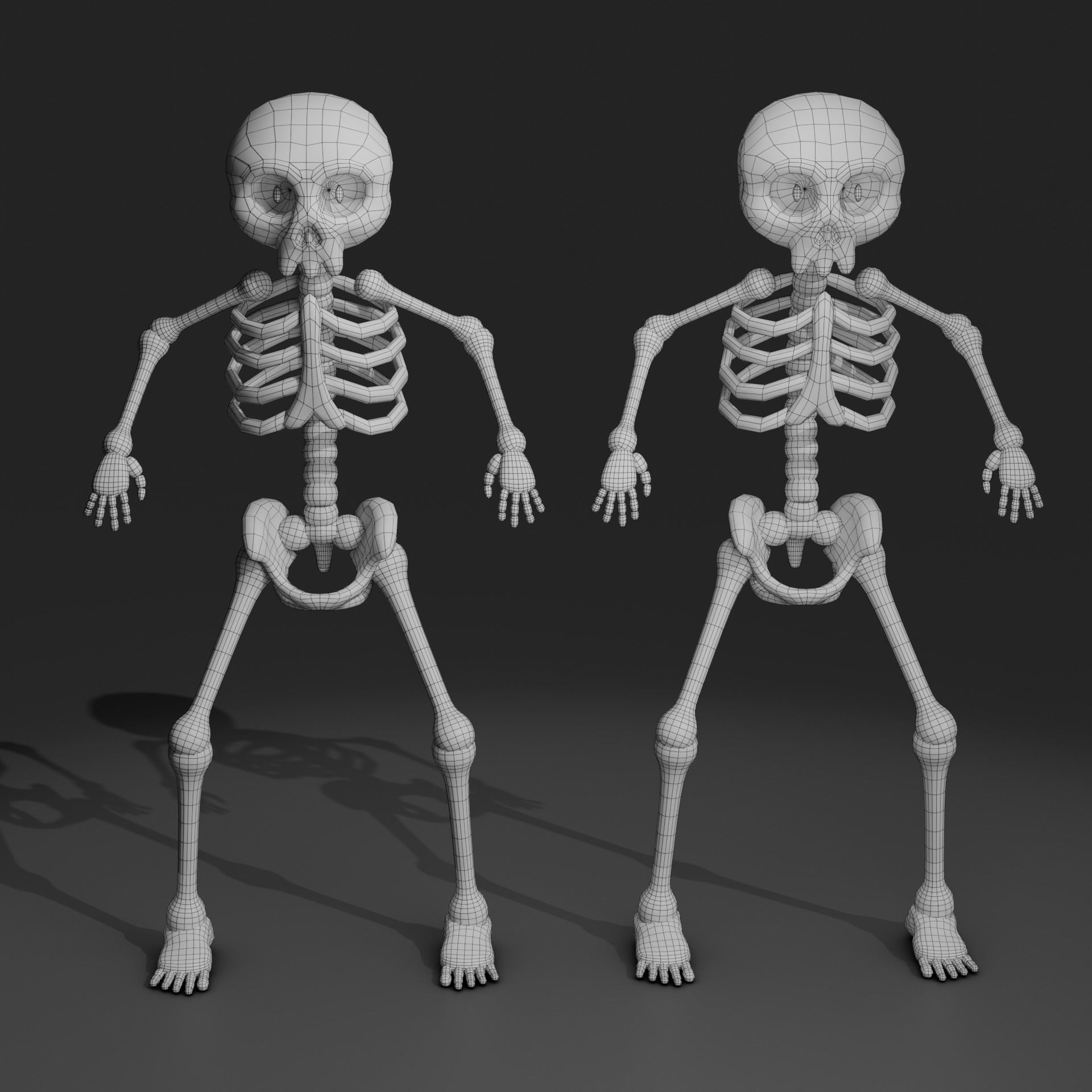 Skeleton Monster - Rigged 3D model rigged | CGTrader