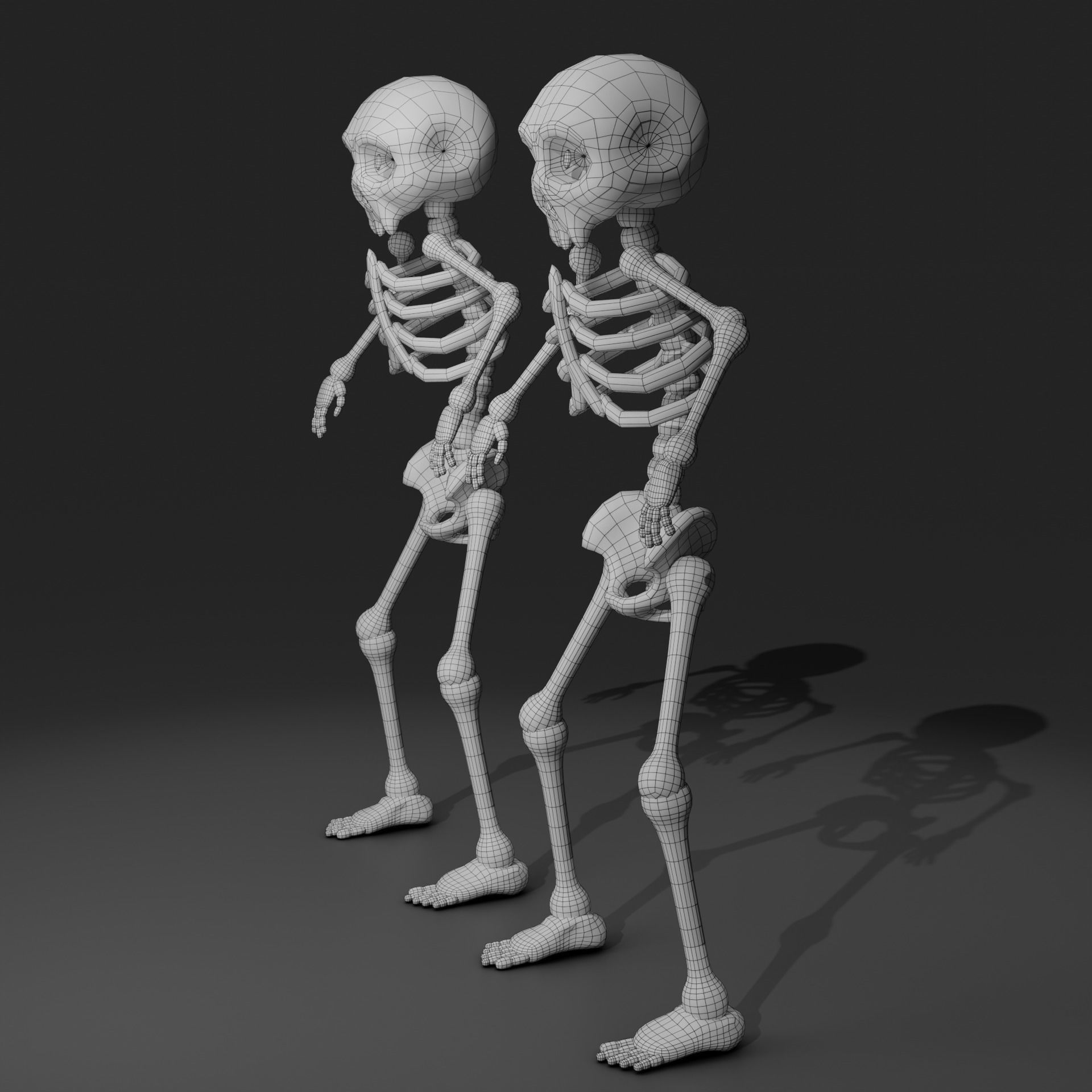 Skeleton Monster - Rigged 3D model rigged | CGTrader