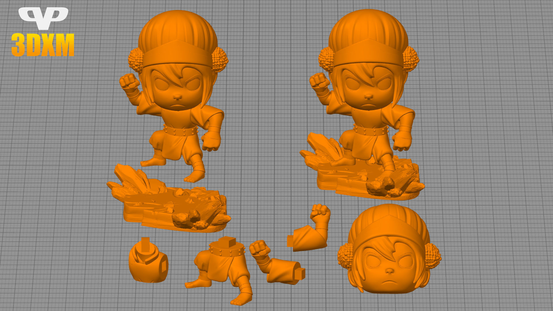 Toph Chibi STL for 3D Printing 3DXM ChibiSTL 3D model 3D printable ...