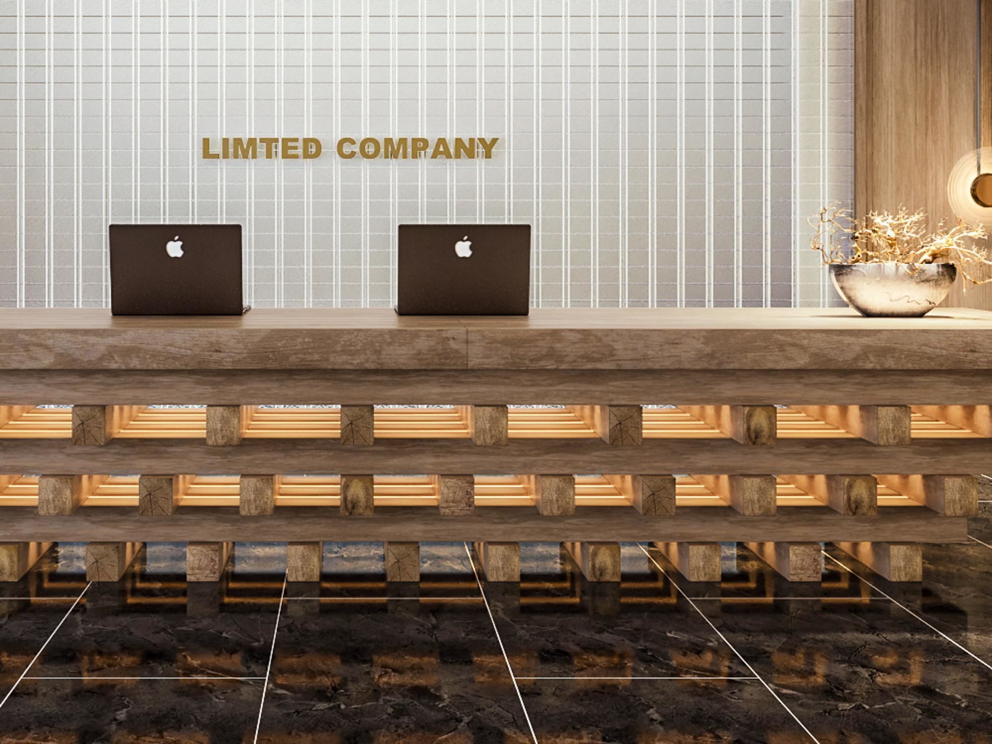 Modern Hotel Front Desk 3D model | CGTrader