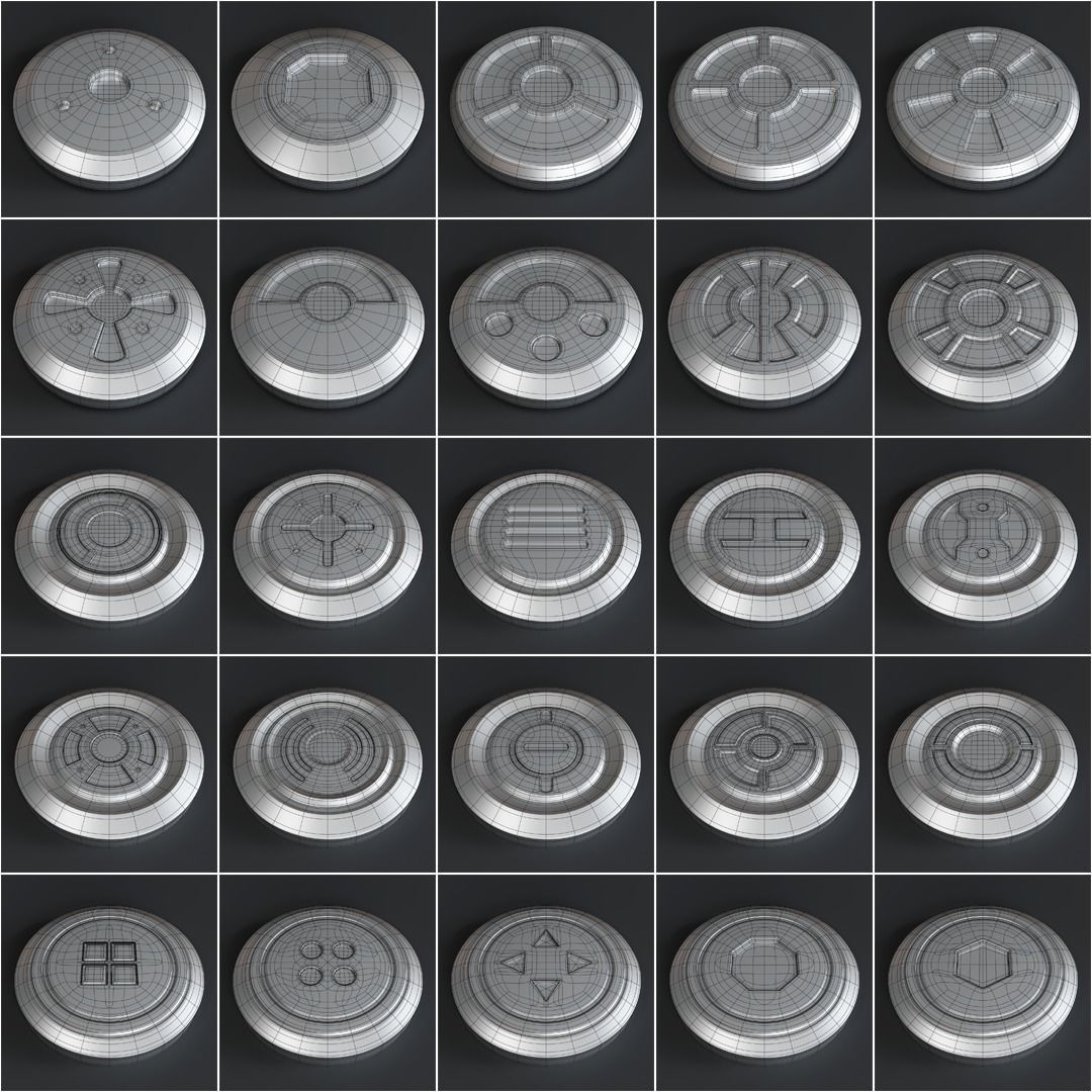 Hard Surface Kitbash Nut and Bolt Quad Topology 3D model | CGTrader