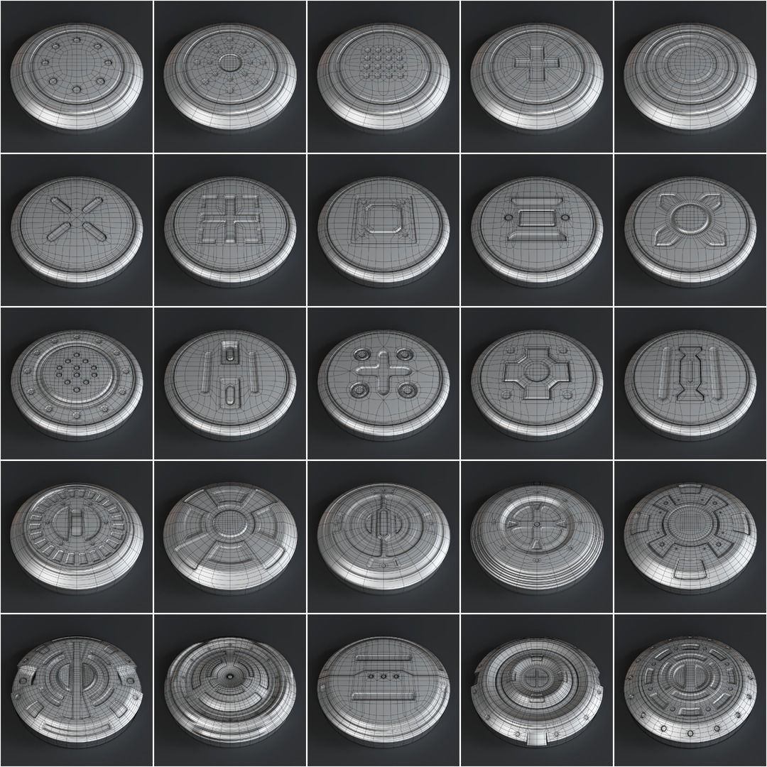 Hard Surface Kitbash Nut and Bolt Quad Topology 3D model | CGTrader