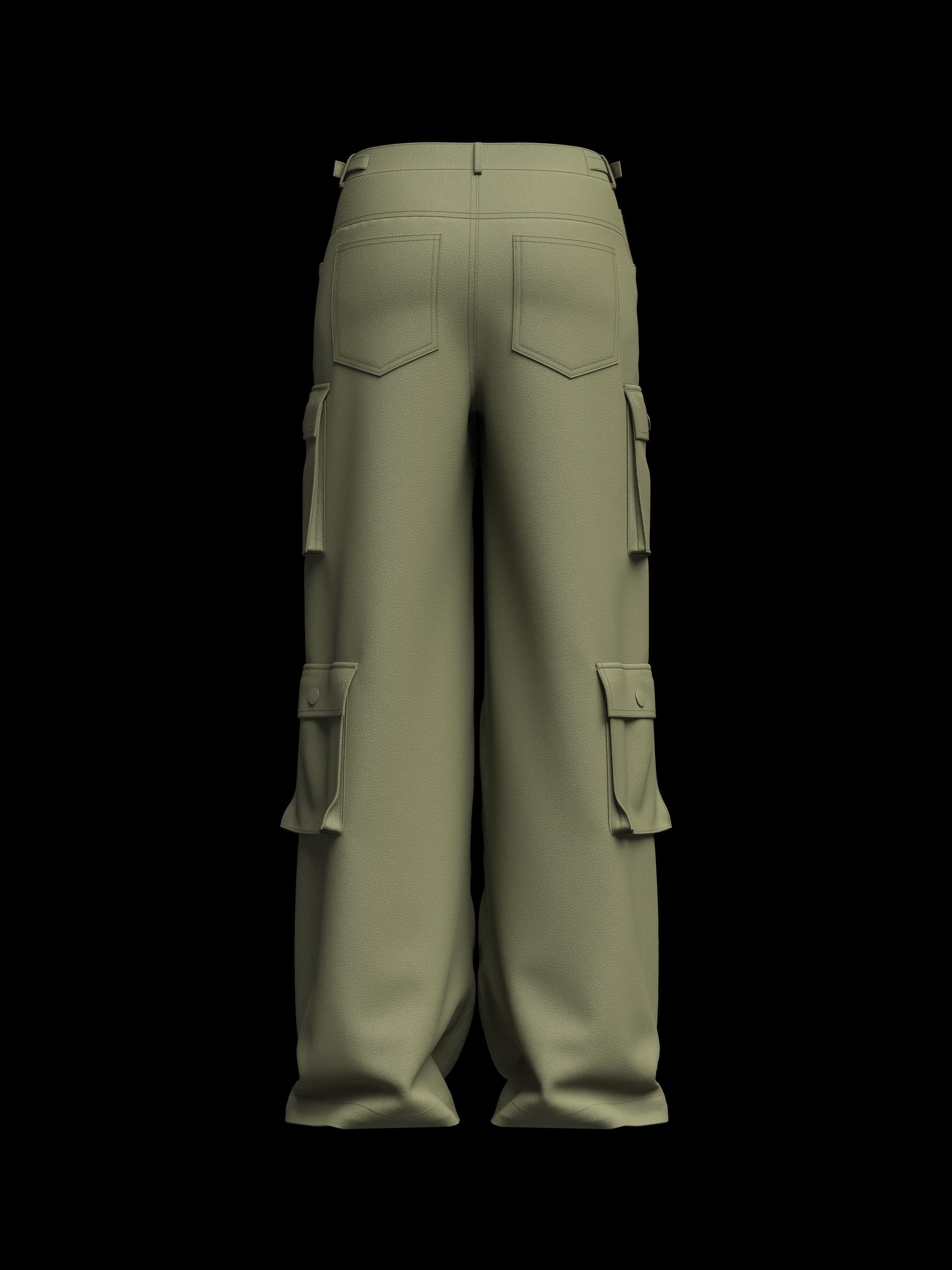 Womens Cargo Pant 3d Model 3D model | CGTrader