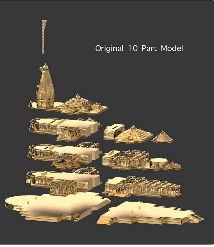 AYODHYA RAMALAYAM MODEL TEMPLE GOLD SILVER BRONZE ROLD 3D model 3D ...
