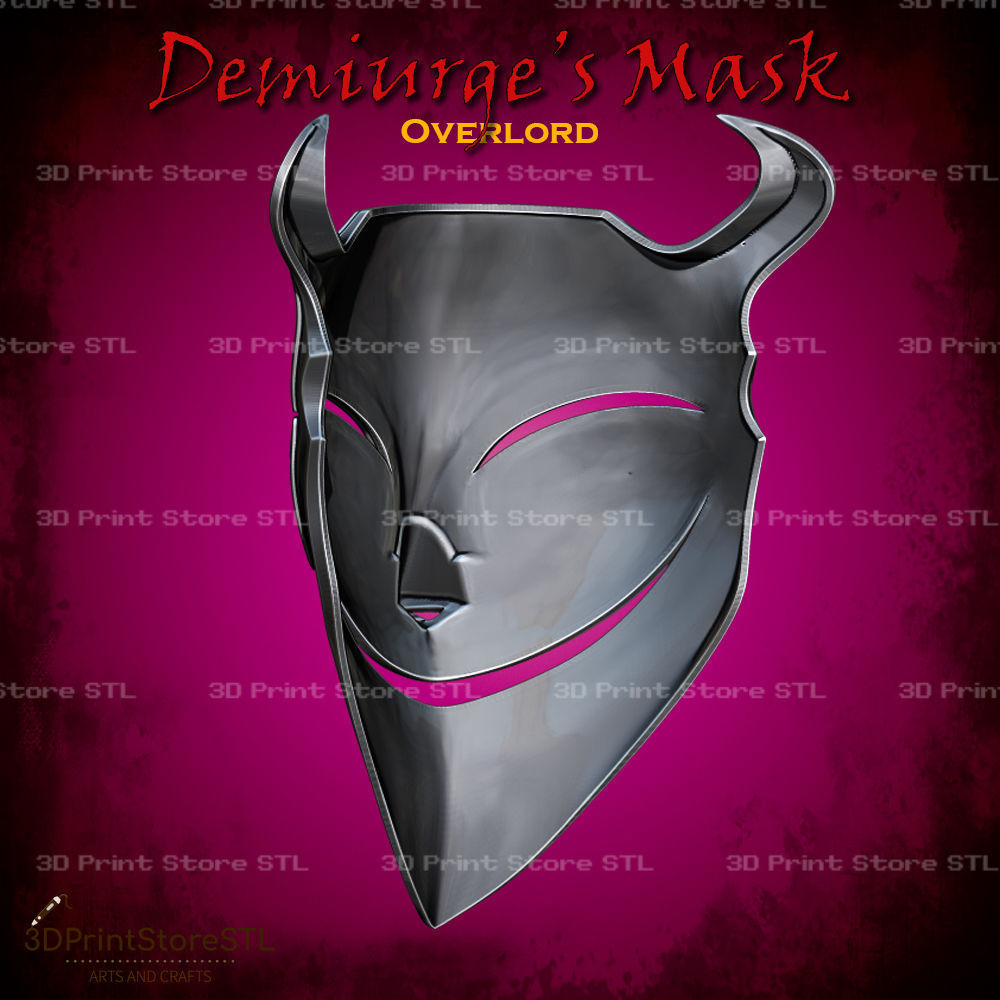 Demiurge Mask Cosplay Overlord - STL File 3D model 3D printable | CGTrader