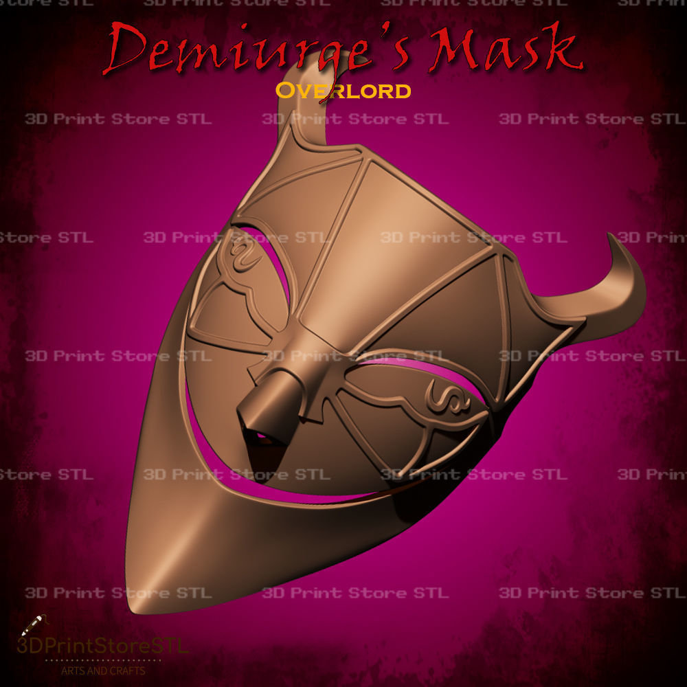 Demiurge Mask Cosplay Overlord - STL File 3D model 3D printable | CGTrader