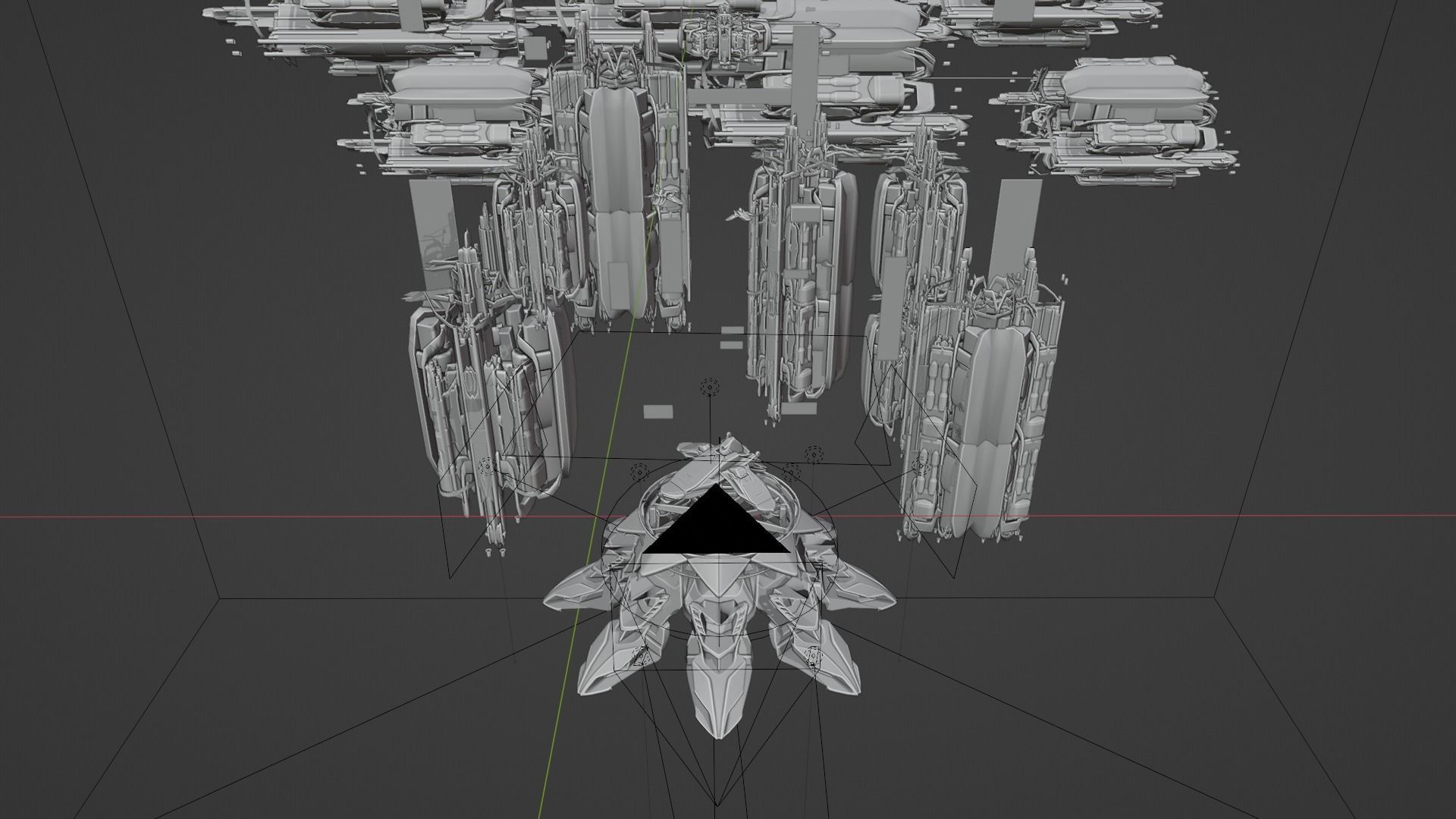 3D Futuristic Dark Platform and City Concept Art 3D model | CGTrader
