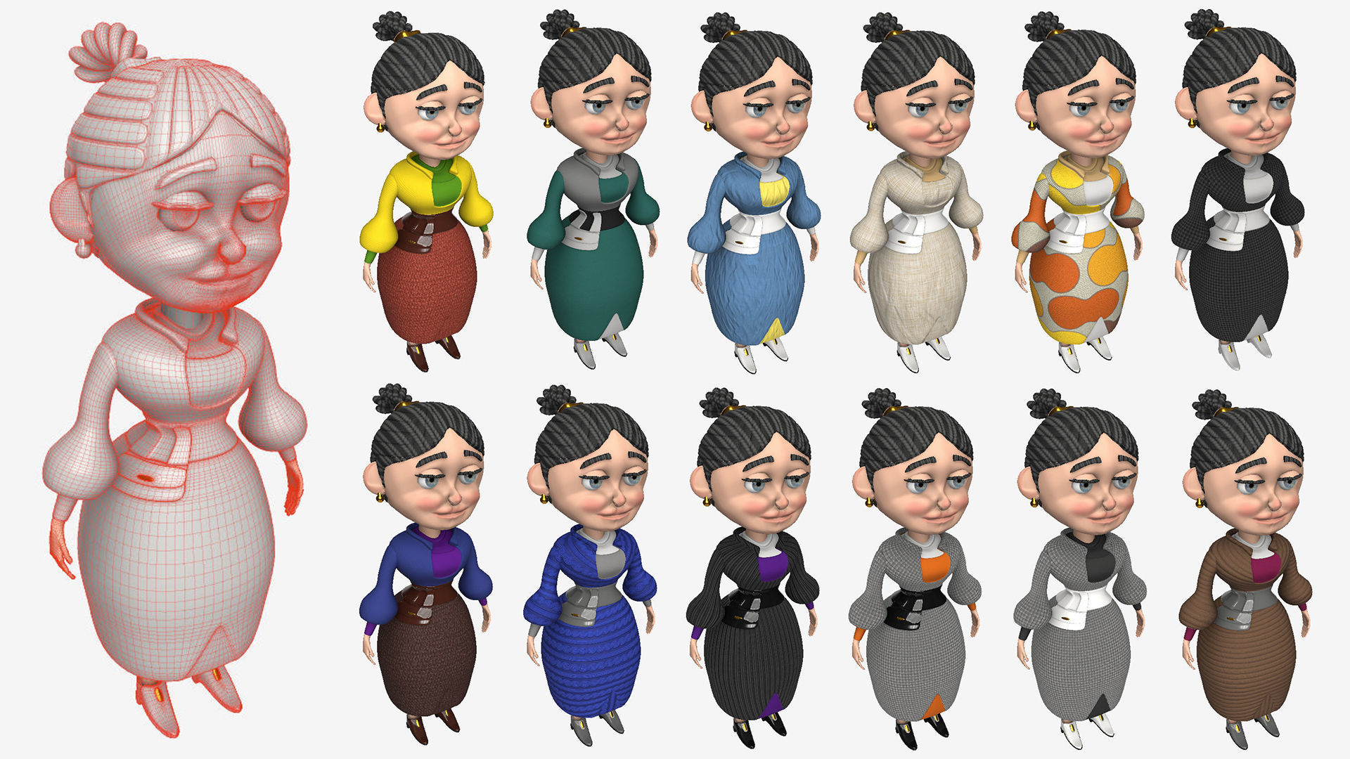 3D model 3D model of the Doll- Grandma Martha VR / AR / low-poly | CGTrader