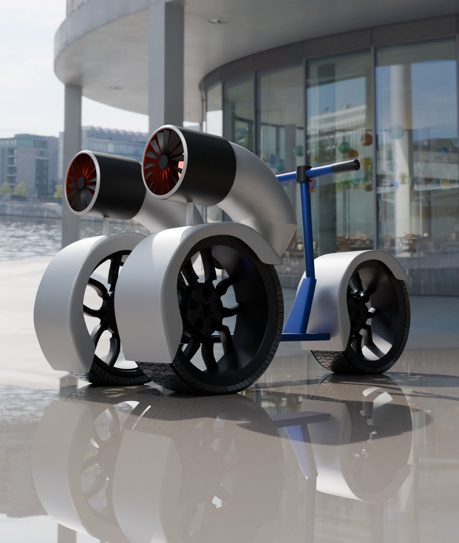 3D model Turbo scooter VR / AR / low-poly | CGTrader