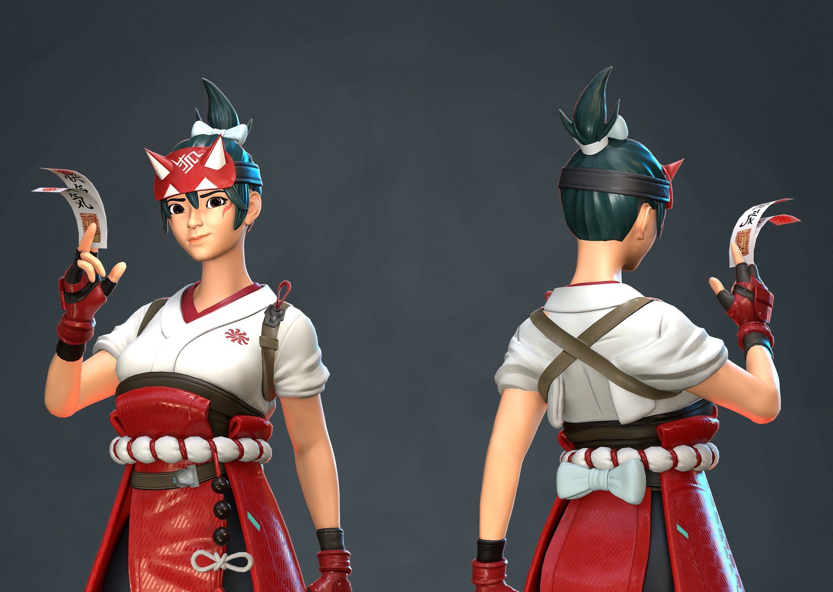 3D model Low Poly 3D Kiriko Model - Game Ready - Textured VR / AR / low ...