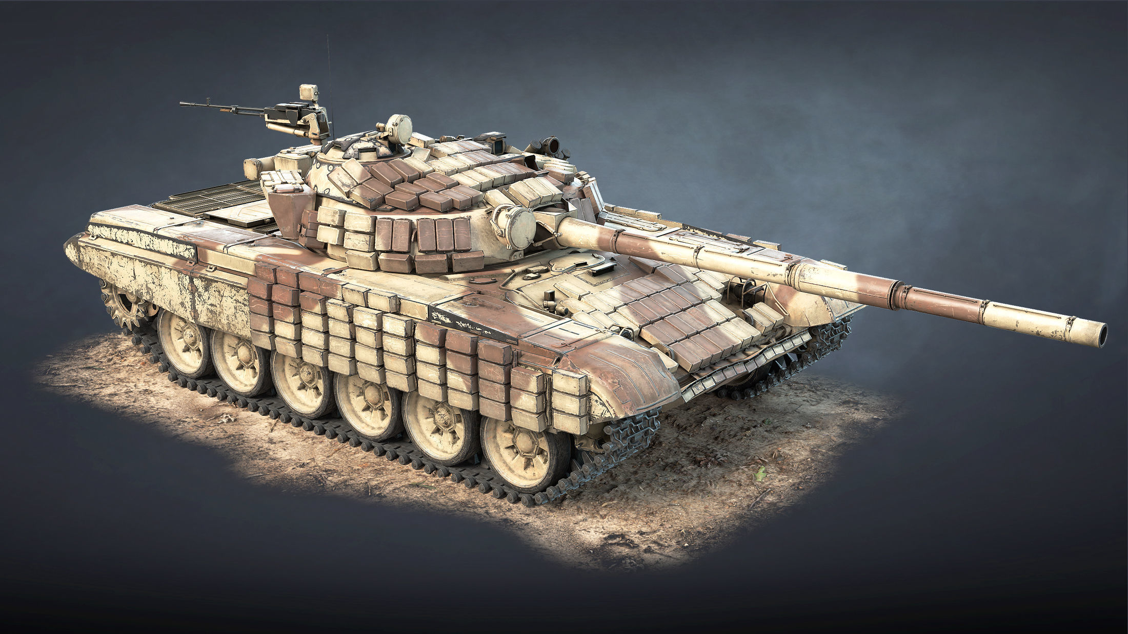 3D model T-72B Tank Game Ready VR / AR / low-poly | CGTrader