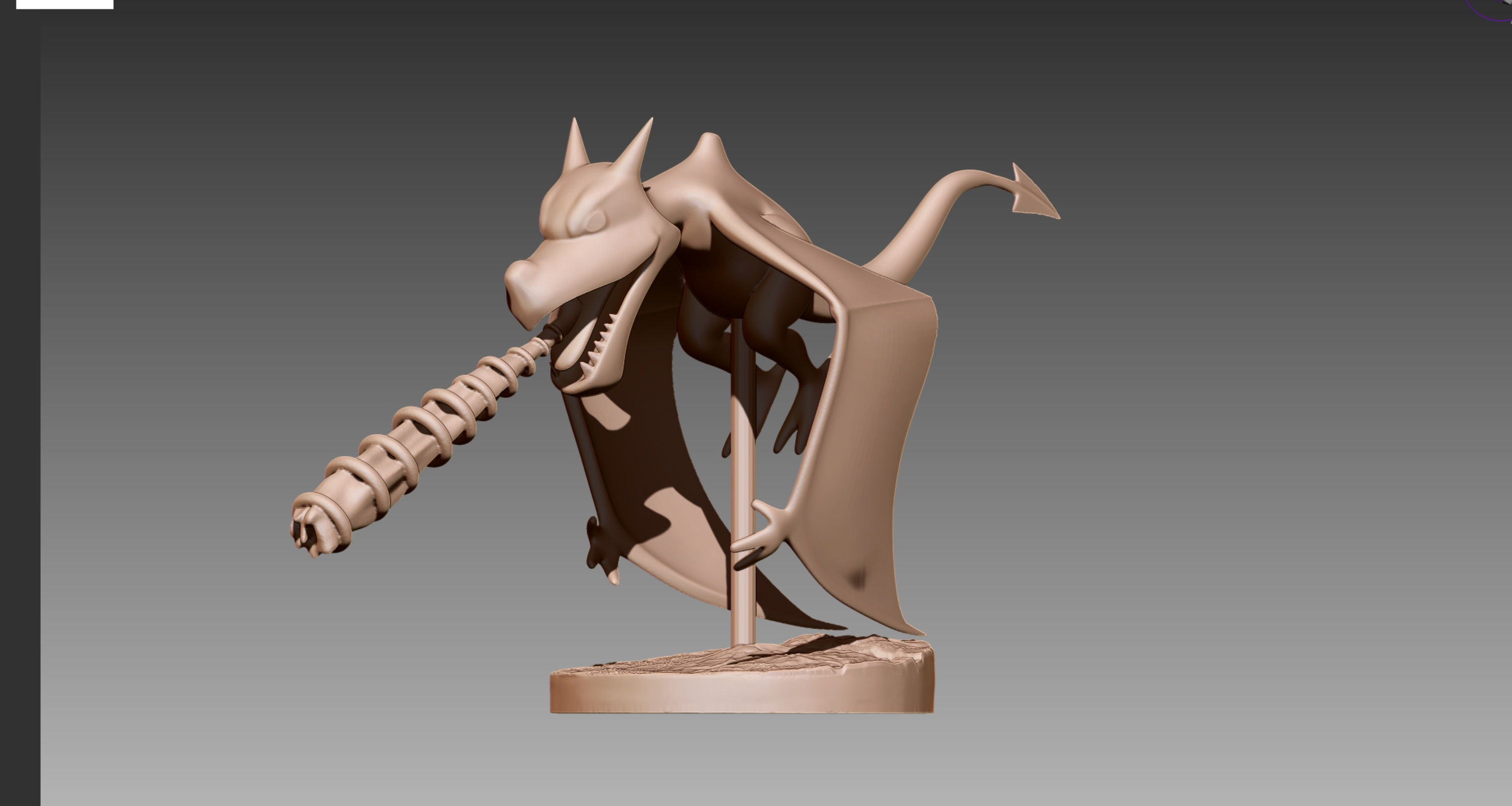 Aerodactyl flying and firing beam Pokemon OBJ STL 3D model 3D printable ...