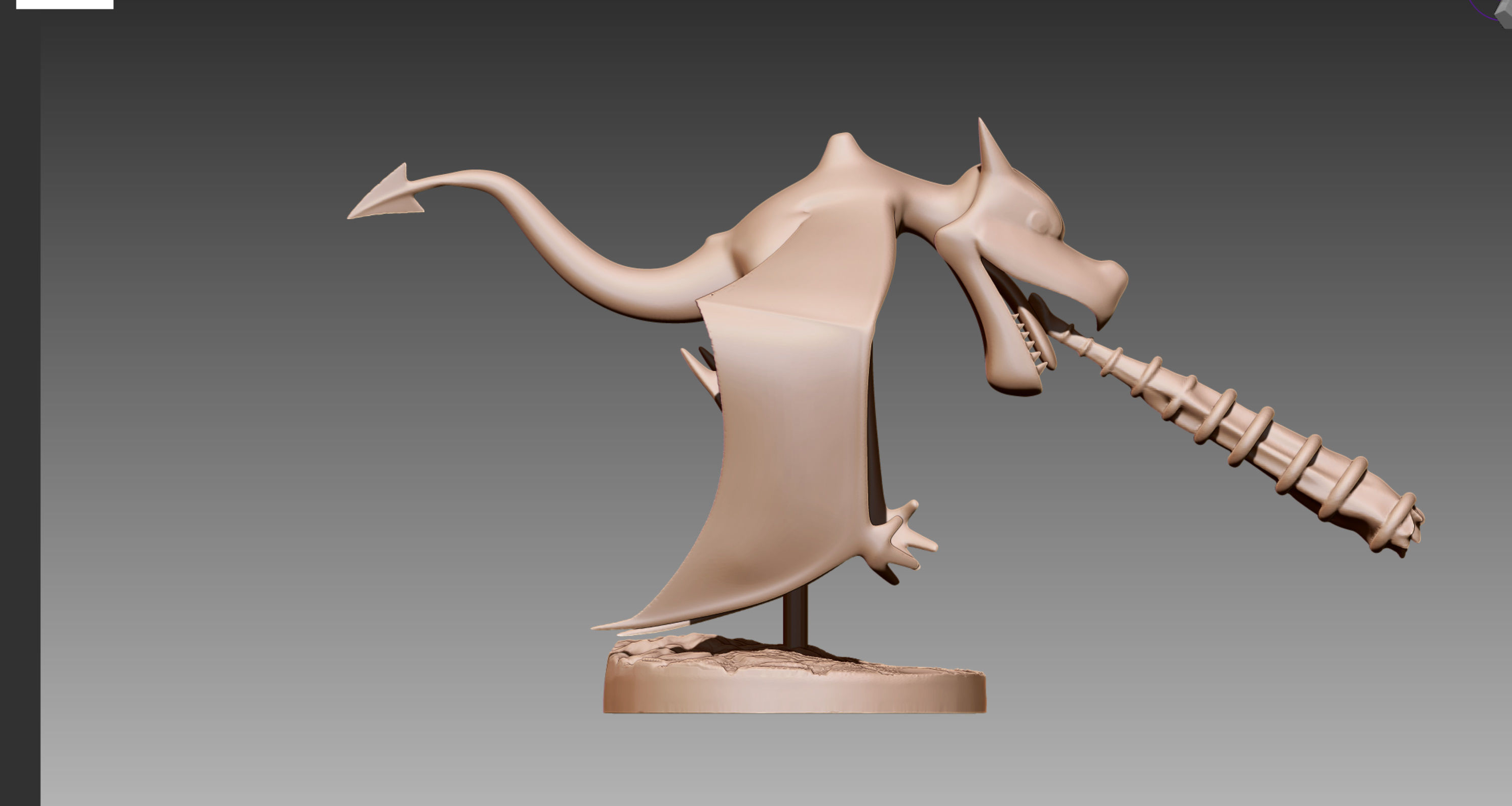 Aerodactyl flying and firing beam Pokemon OBJ STL 3D model 3D printable ...