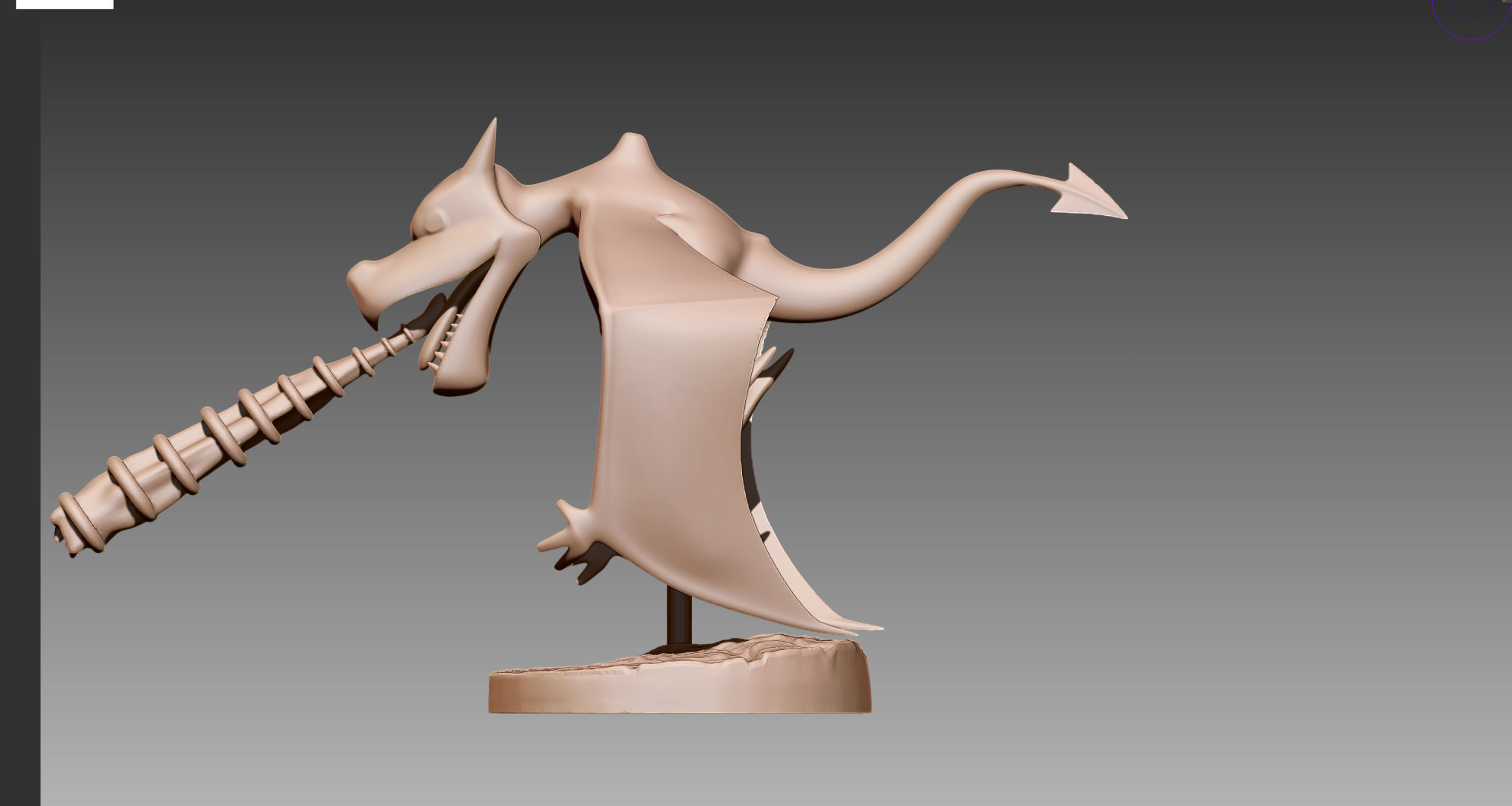 Aerodactyl flying and firing beam Pokemon OBJ STL 3D model 3D printable ...