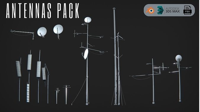 3D model Antennas Pack VR / AR / low-poly | CGTrader