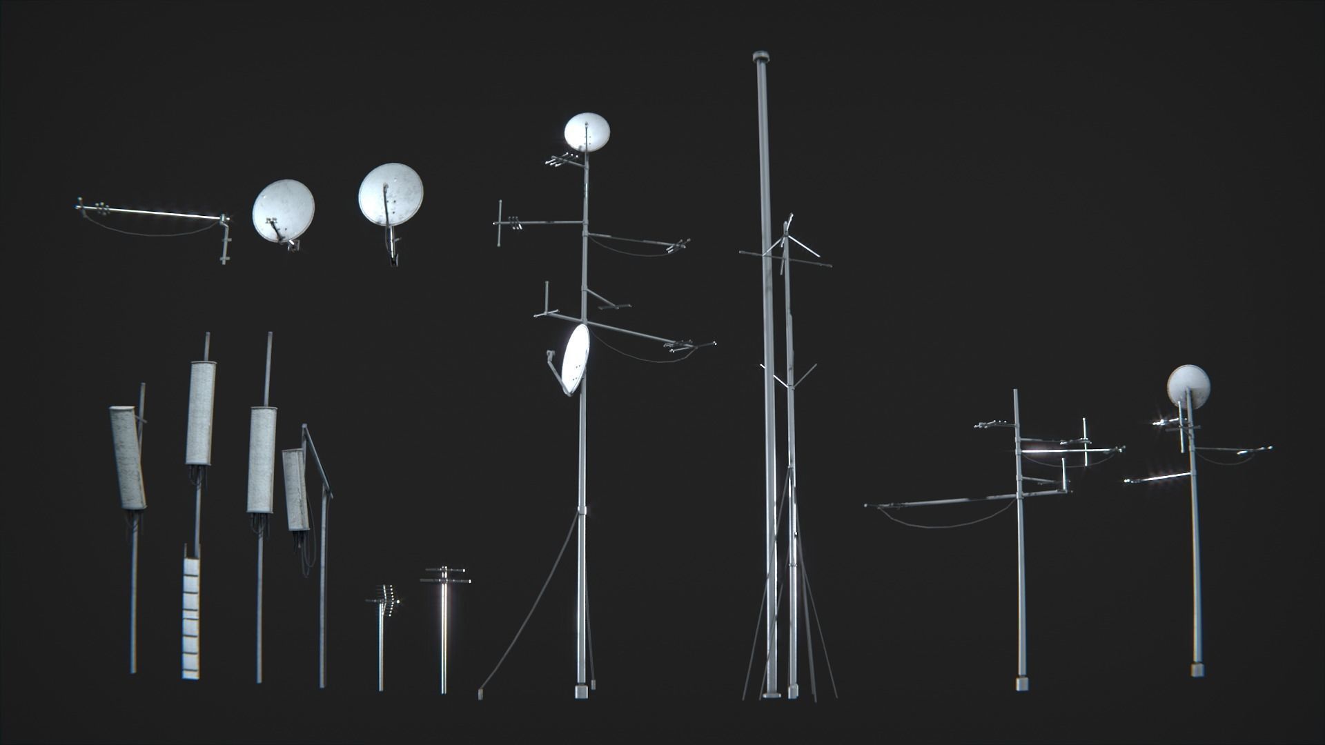 3D model Antennas Pack VR / AR / low-poly | CGTrader