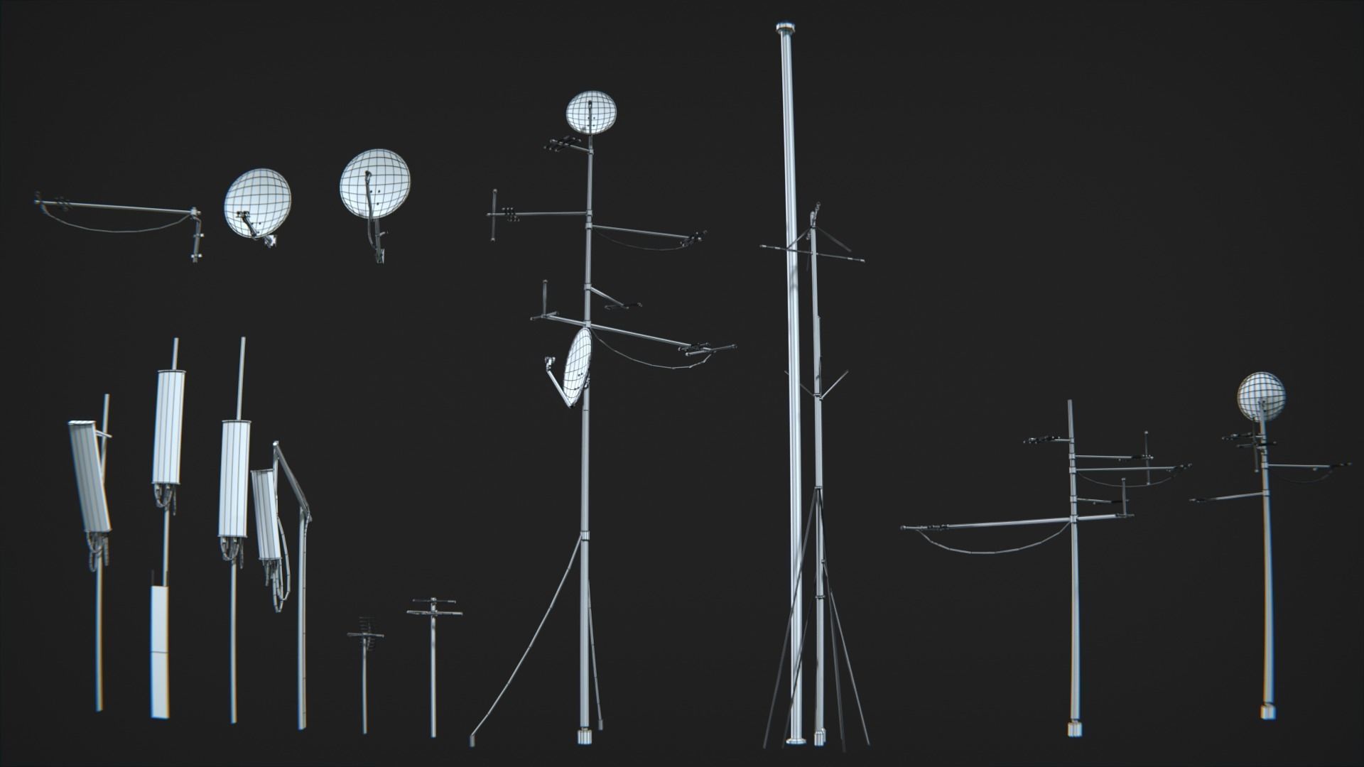 3D model Antennas Pack VR / AR / low-poly | CGTrader