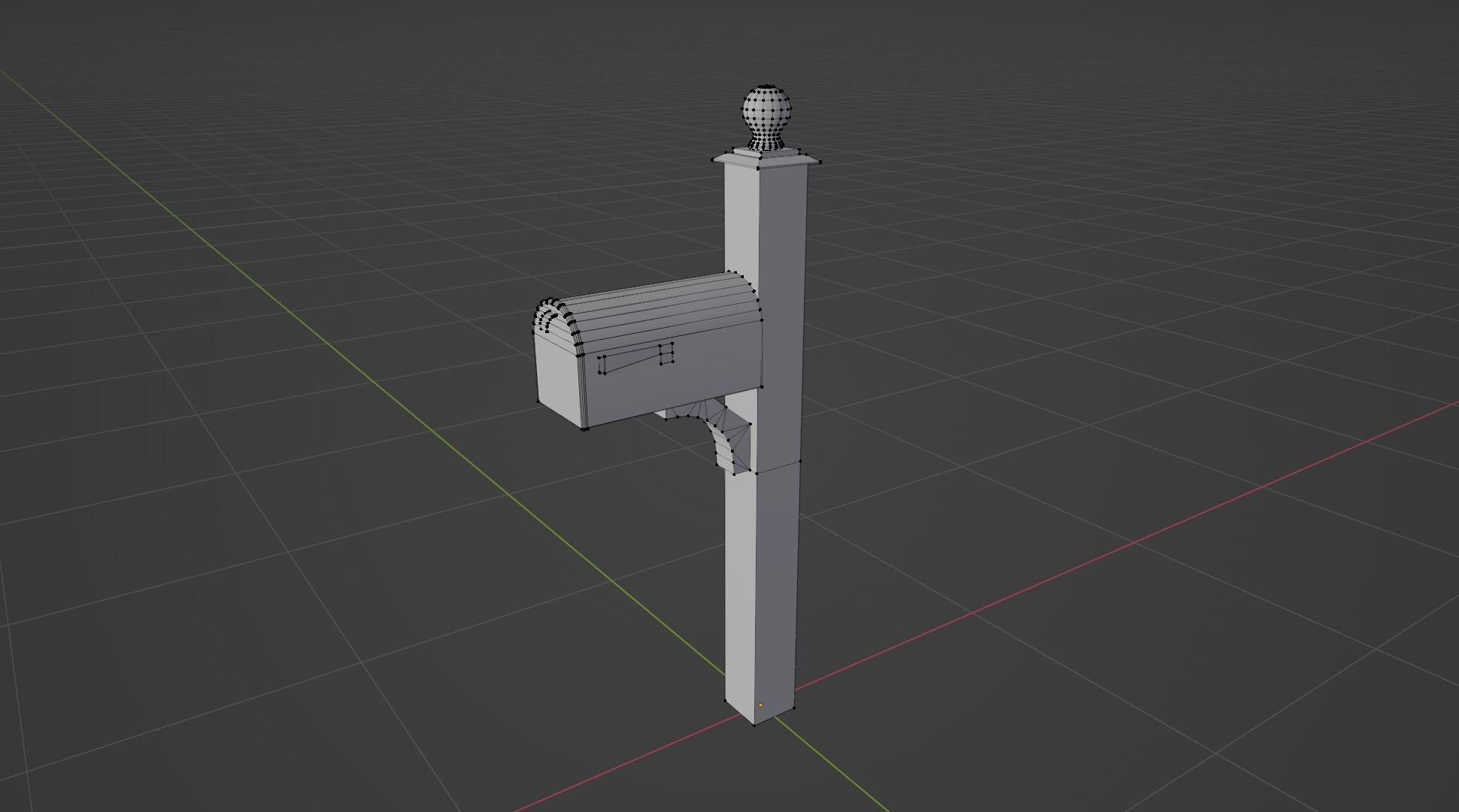 3D model Old mail box - low poly VR / AR / low-poly | CGTrader