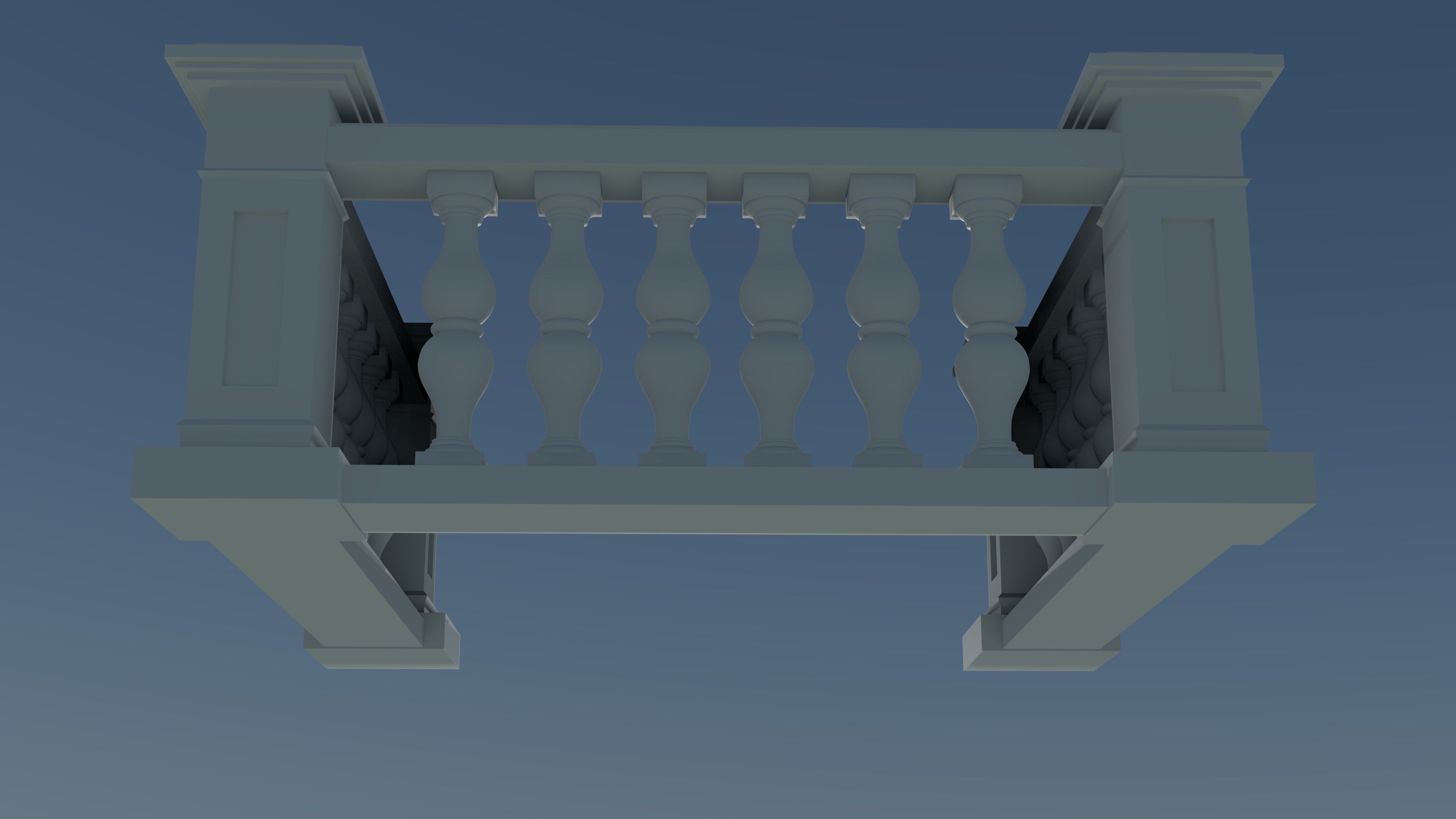 Balustrade 3d model 3D model 3D printable | CGTrader