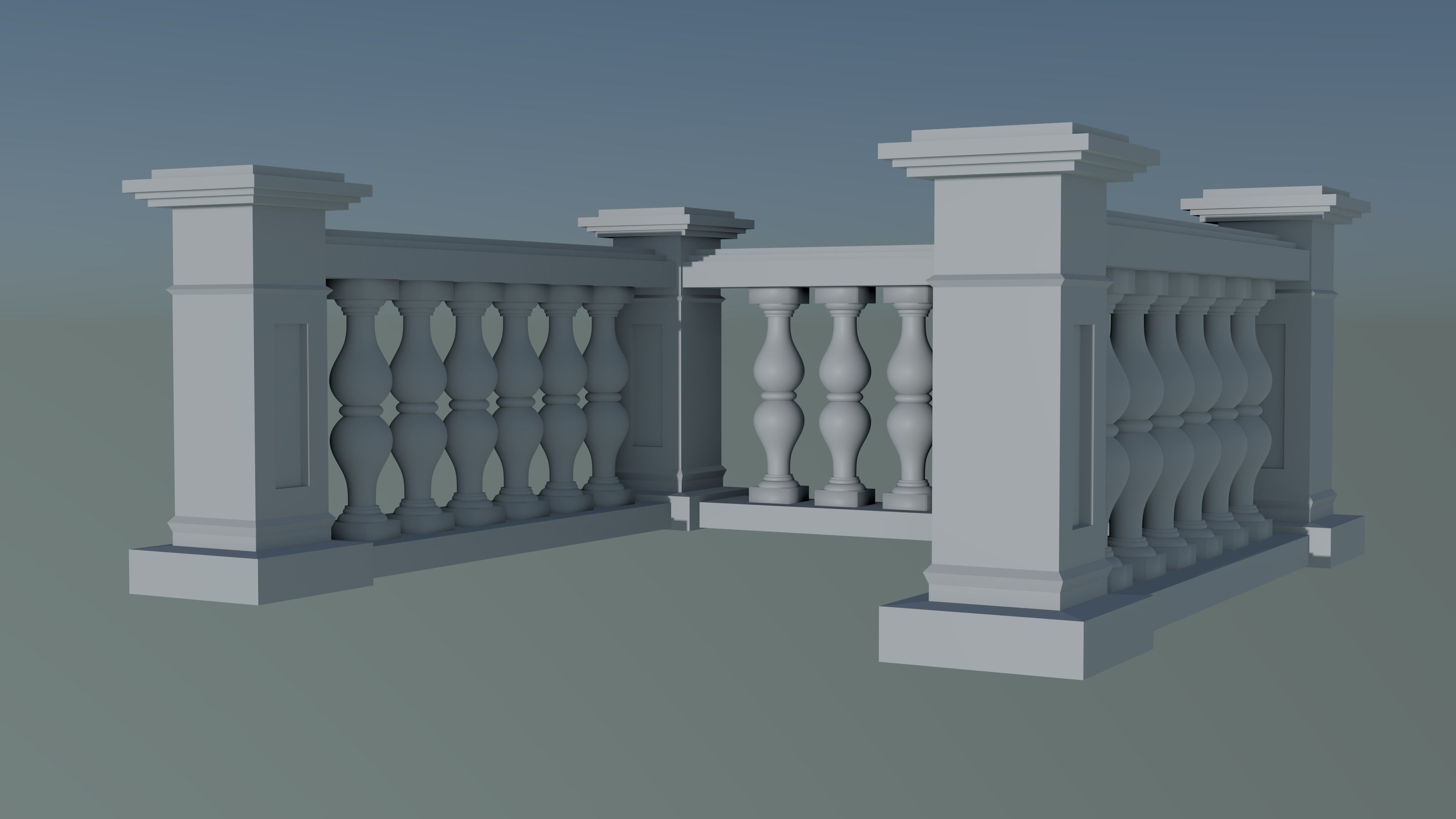 Balustrade 3d model 3D model 3D printable | CGTrader