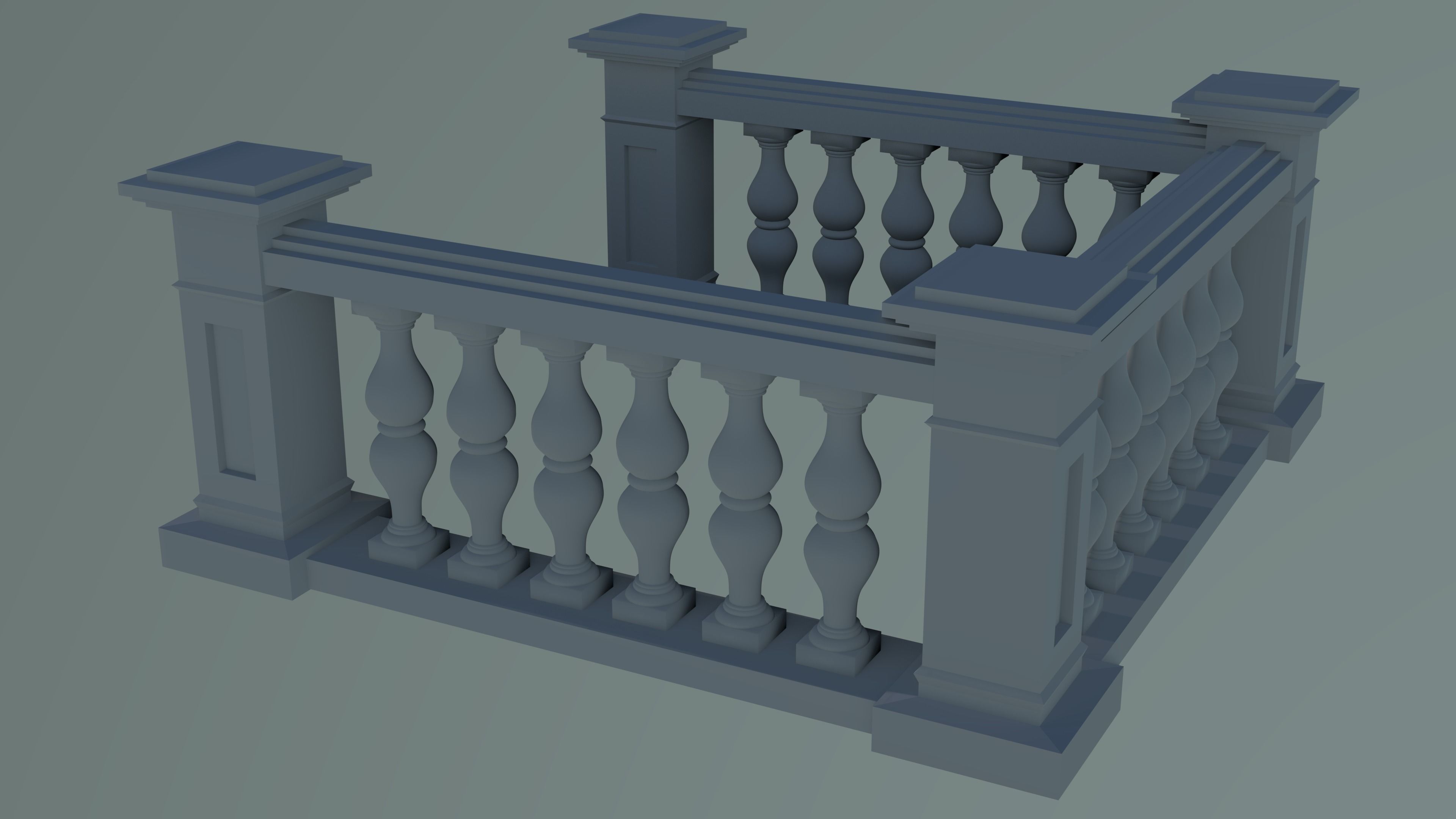 Balustrade 3d model 3D model 3D printable | CGTrader