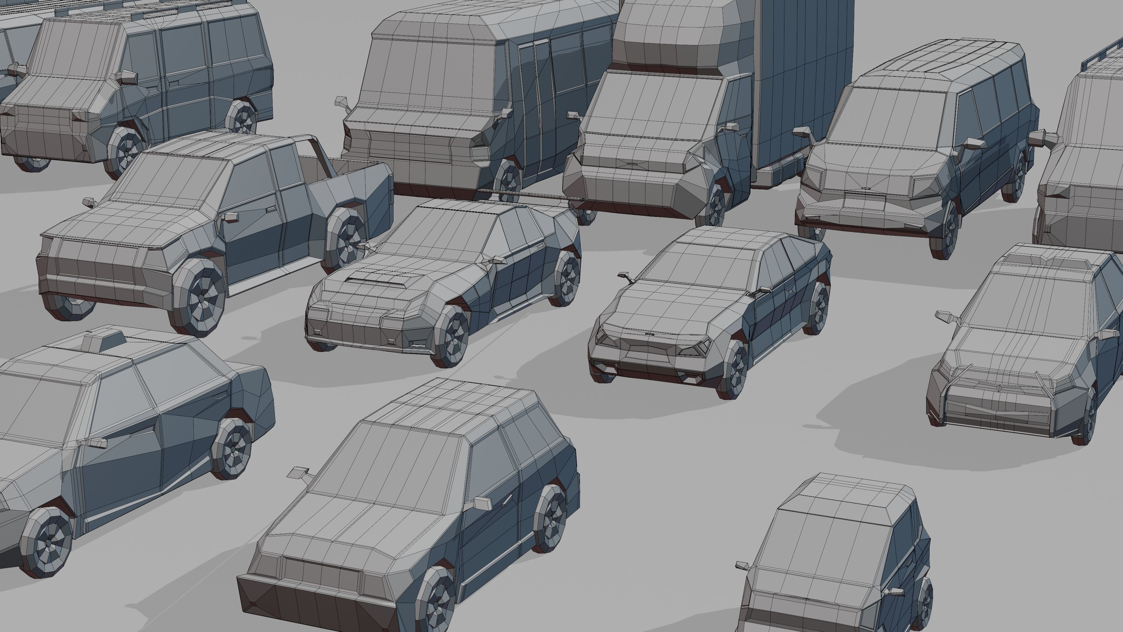 3D model Low-Poly Car Collection 40 Ready-to-Use Models VR / AR / low ...
