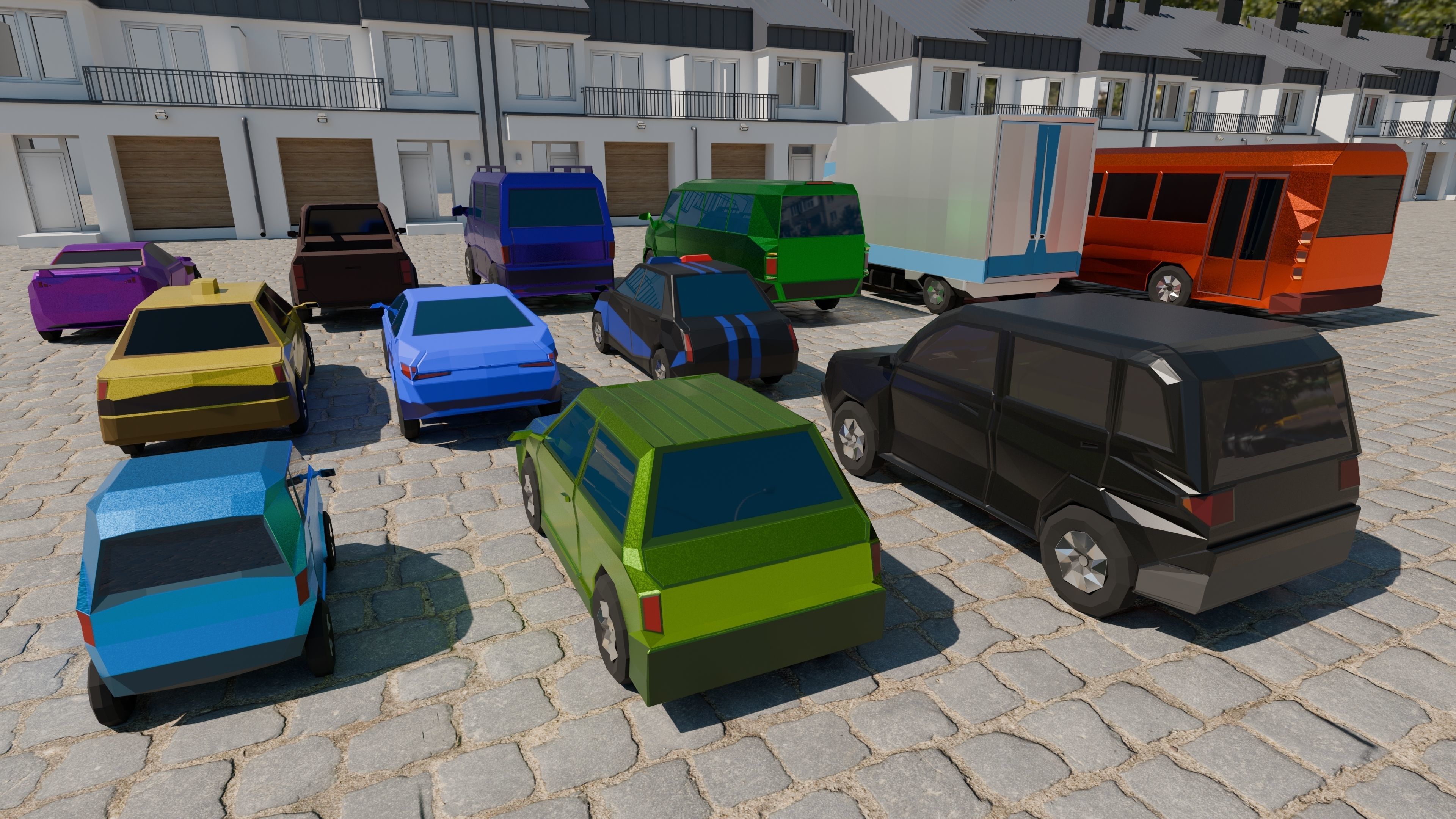 3D model Low-Poly Car Collection 40 Ready-to-Use Models VR / AR / low ...
