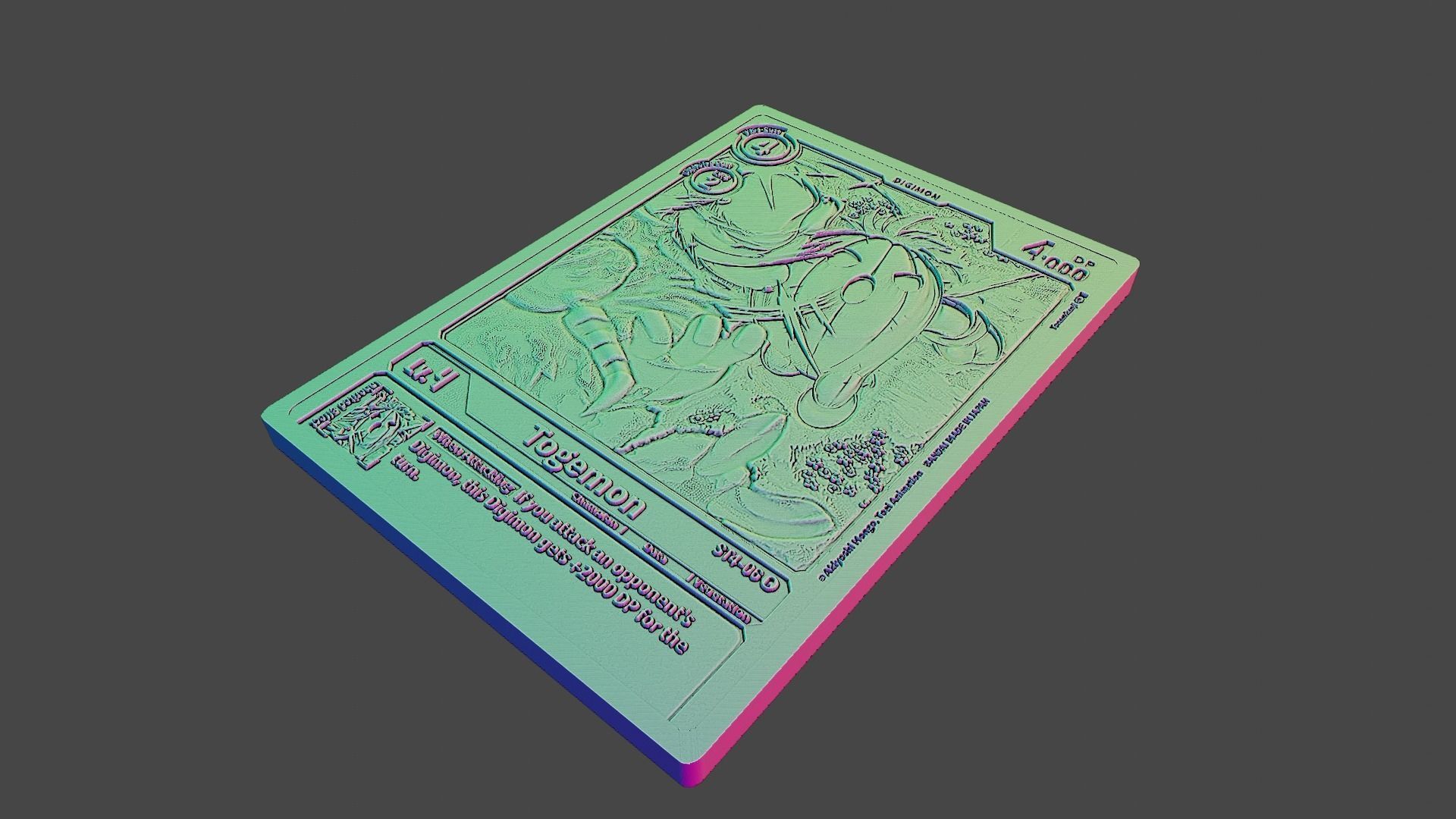 Togemon Sculpt and Togemon Card Digimon 3D model 3D printable | CGTrader