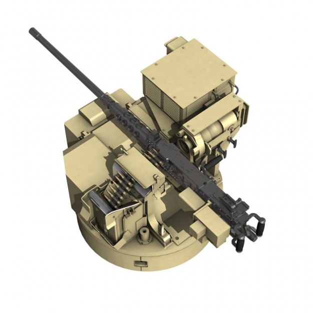 Remote weapon station RWS - Browning M2 3D Model .obj .3ds .c4d .lwo ...