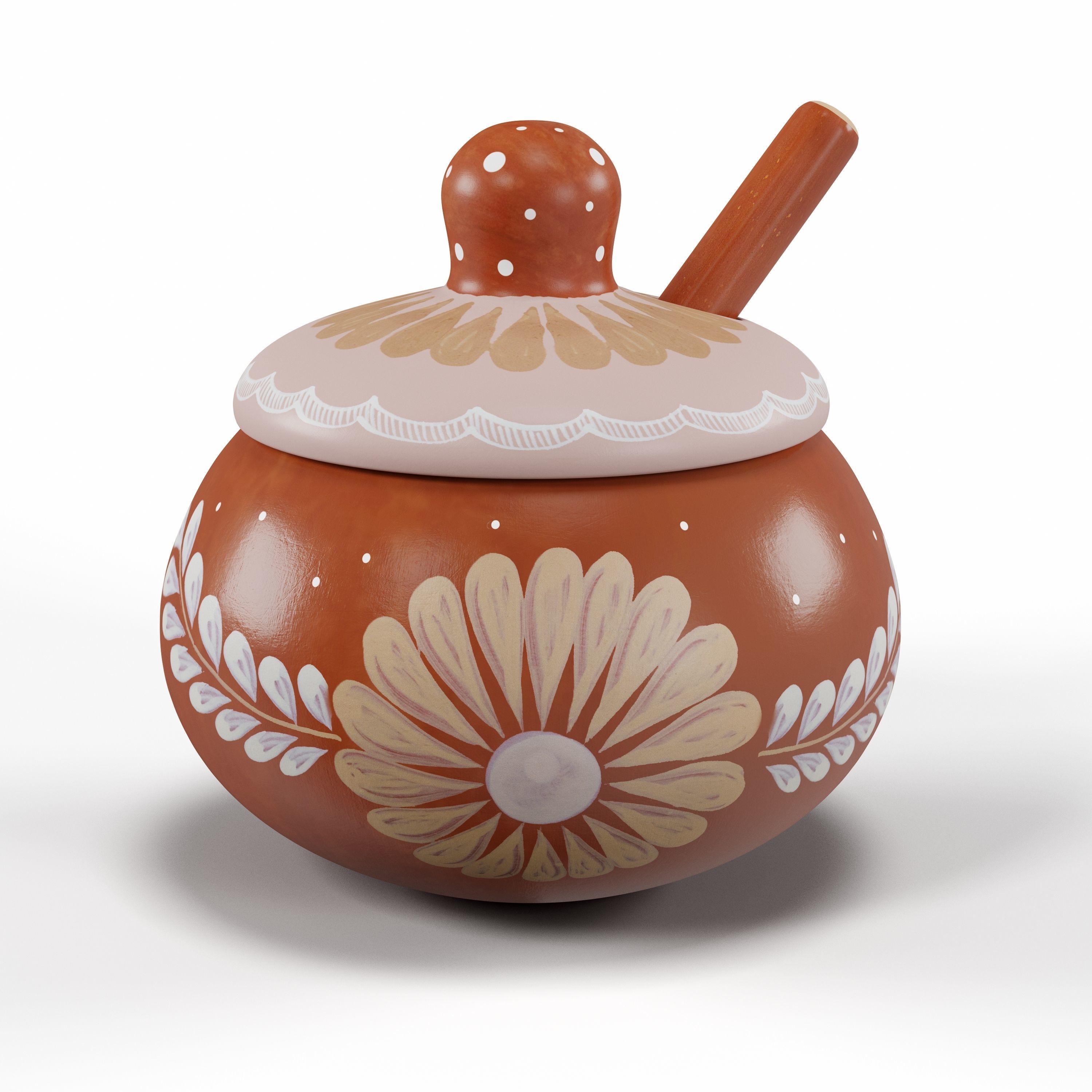 Handmade clay pot 3D model rigged | CGTrader