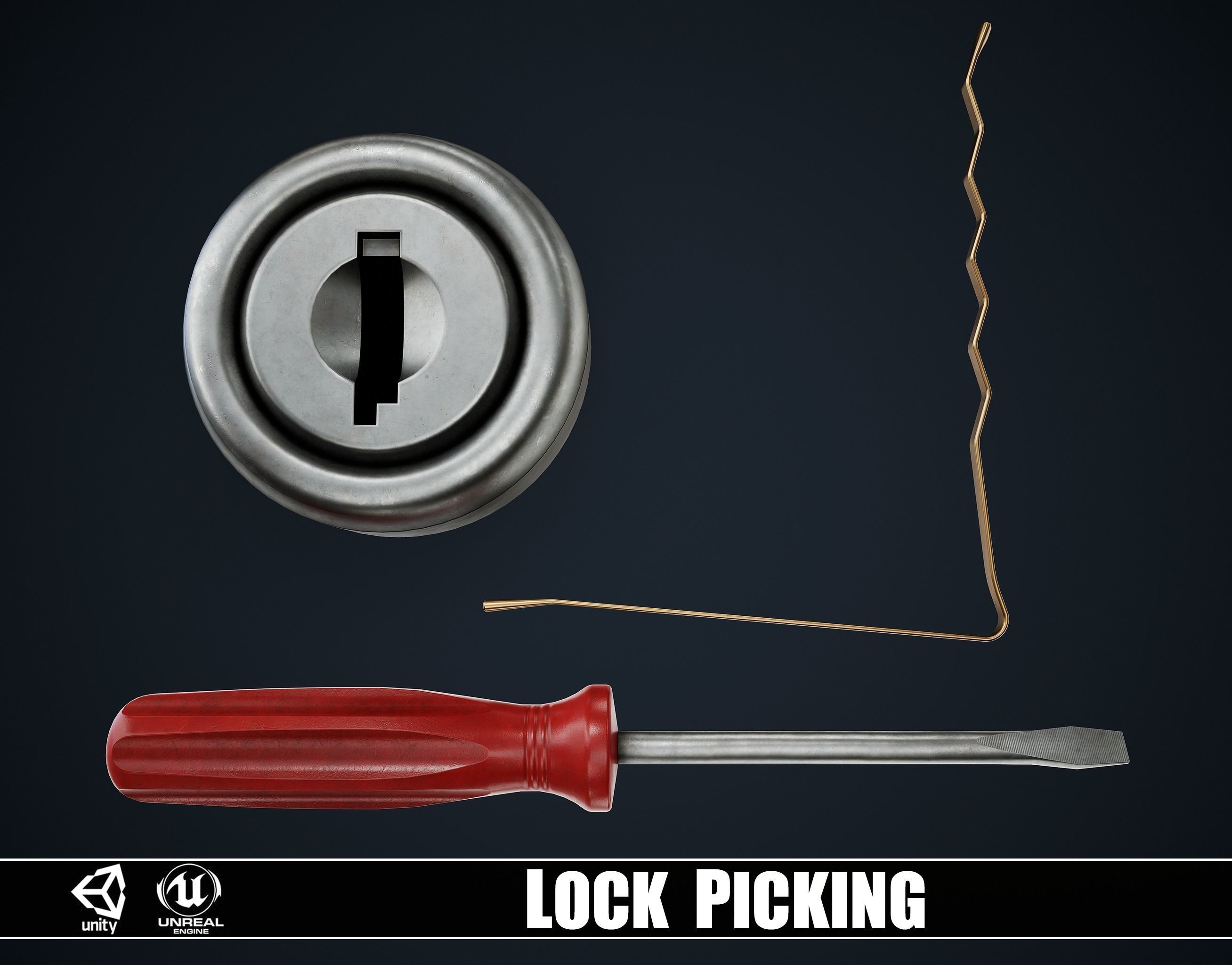 3D model Lock Picking VR / AR / low-poly | CGTrader