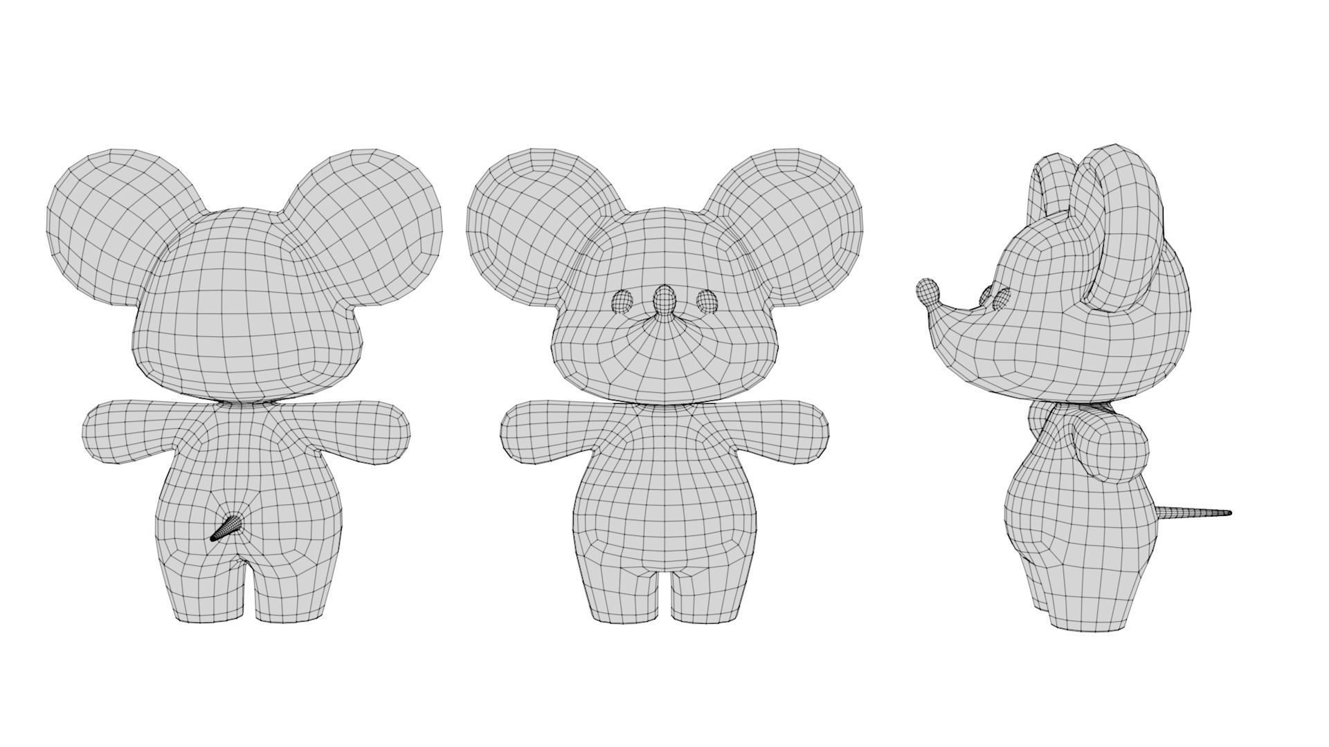 3D model Rigged Cartoon Mouse VR / AR / low-poly | CGTrader